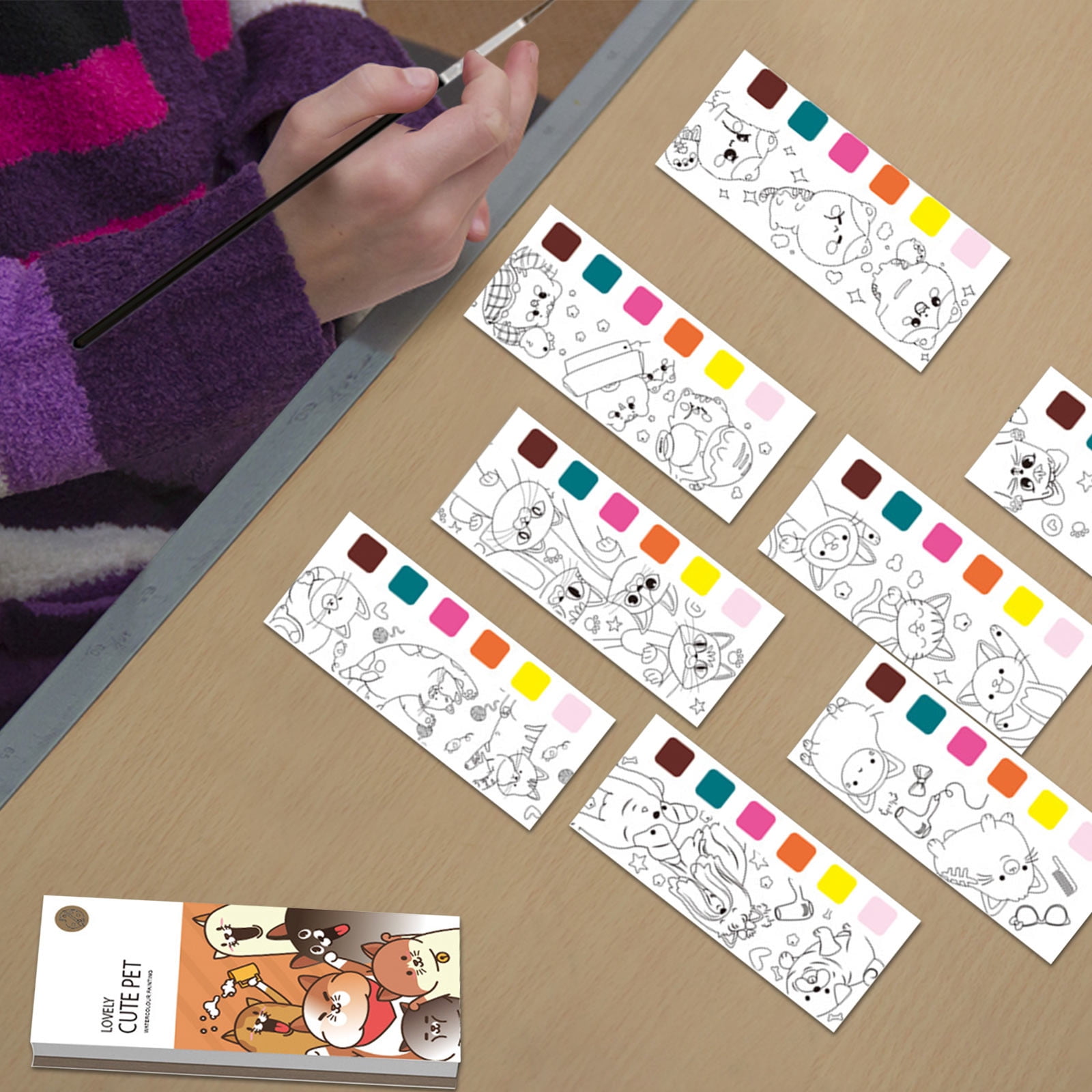 Gouache Graffiti Set, Watercolor Pocket Activity Kit, Color Filling ...