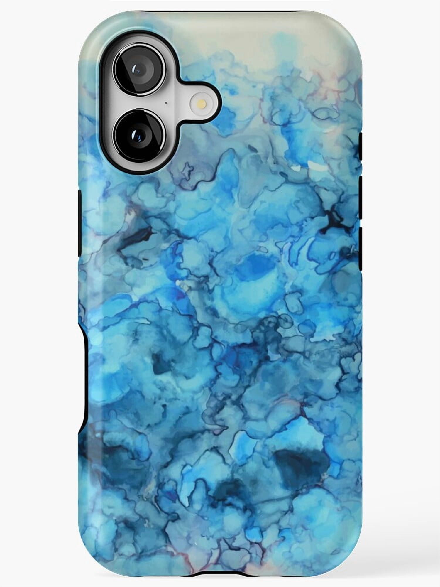 Gouache Stripe Ricrac Pattern Blue Yellow Art Phone Case for iPhone 11 ...