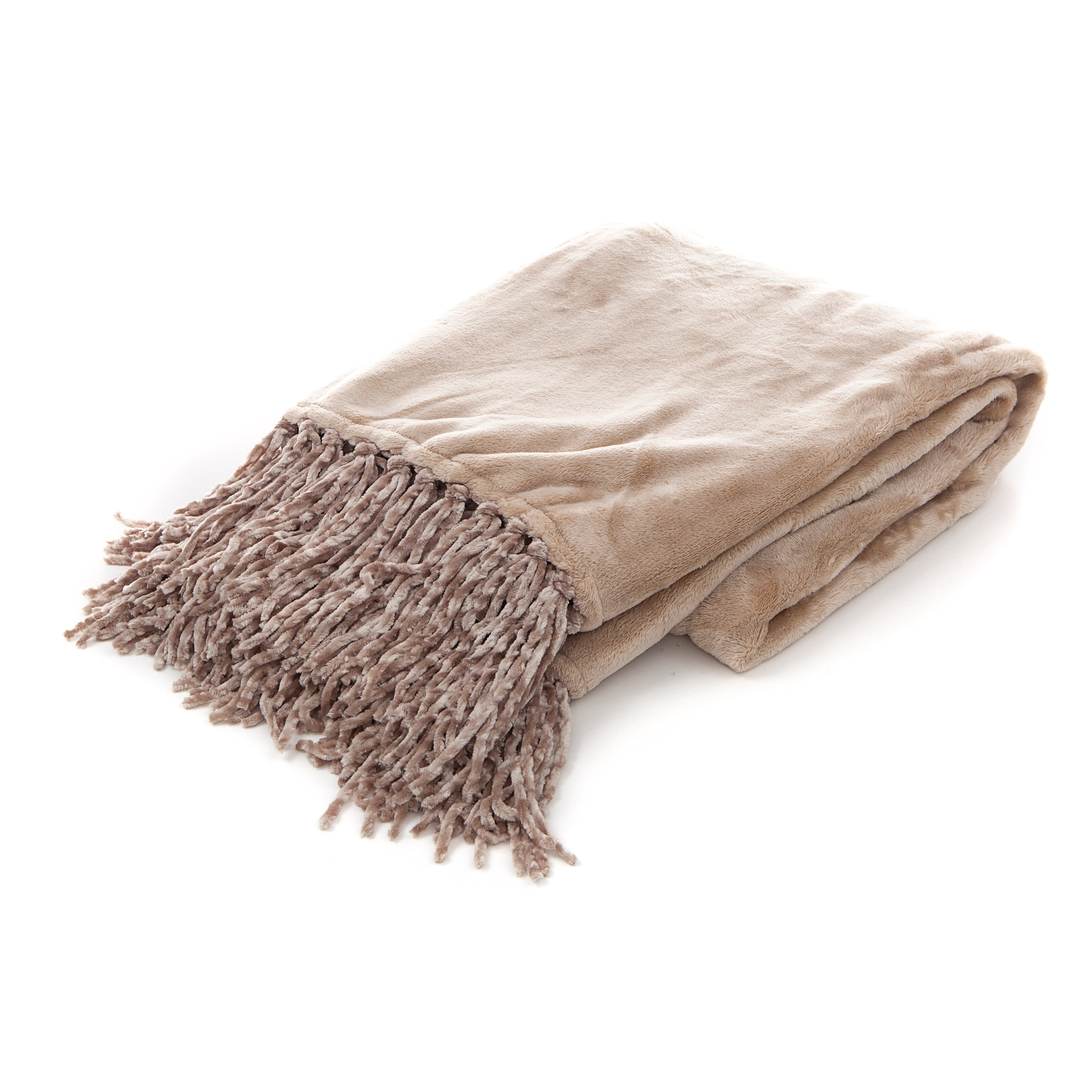 Gouchee Home Plush Throw Blanket Beige - Walmart.com