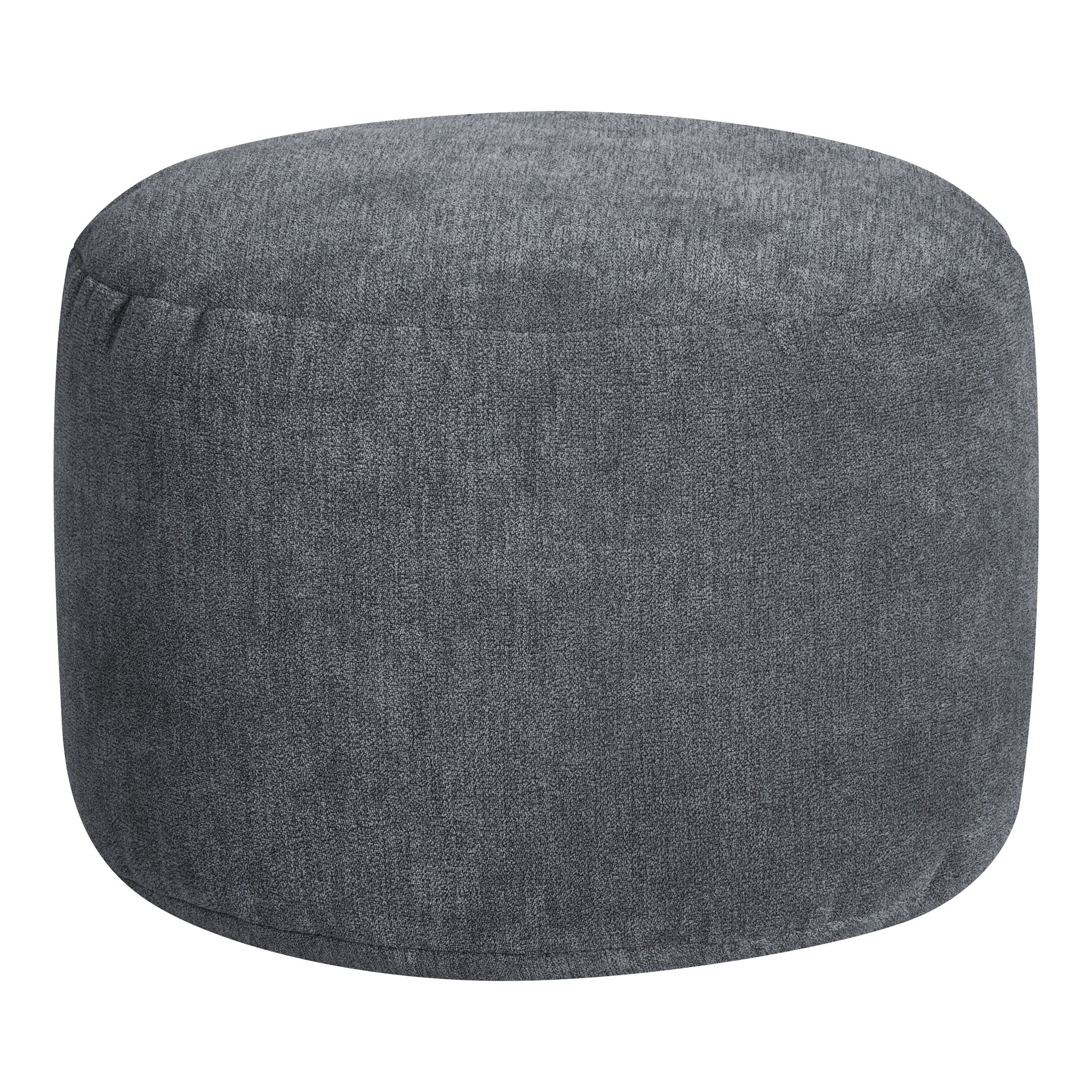 Gouchee Home Round Alfa Velour Pouf Bean Bag Charcoal - Walmart.com