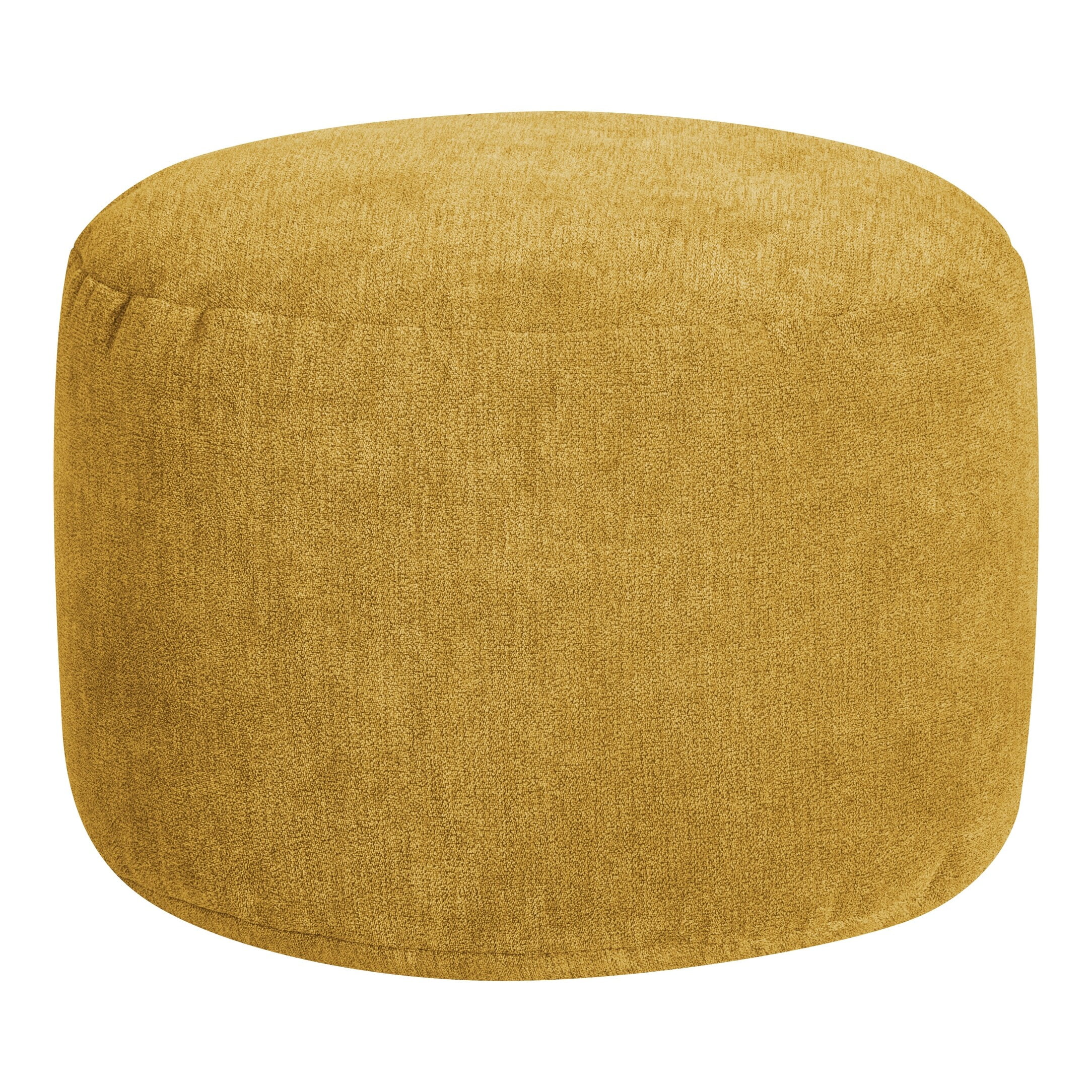 Gouchee Home Round Alfa Velour Pouf Bean Bag Mustard - Walmart.com