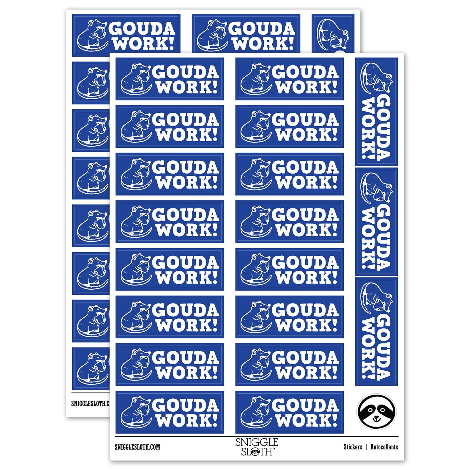 Gouda Good Work Mouse with Cheese Teacher Student School Sticker Set ...