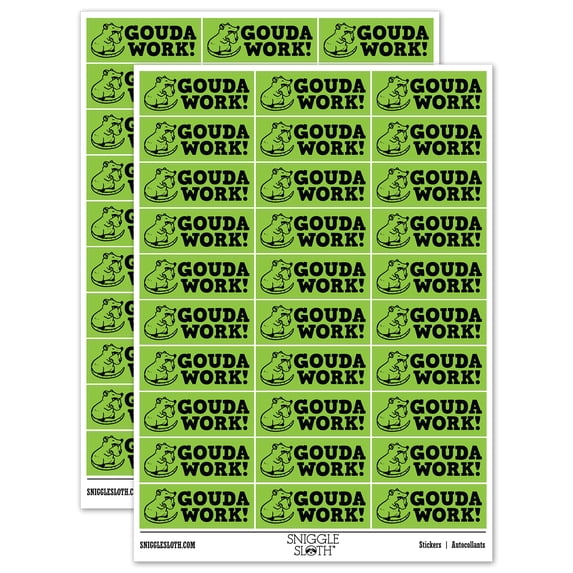 Gouda Good Work Mouse with Cheese Teacher Student School Sticker Set ...