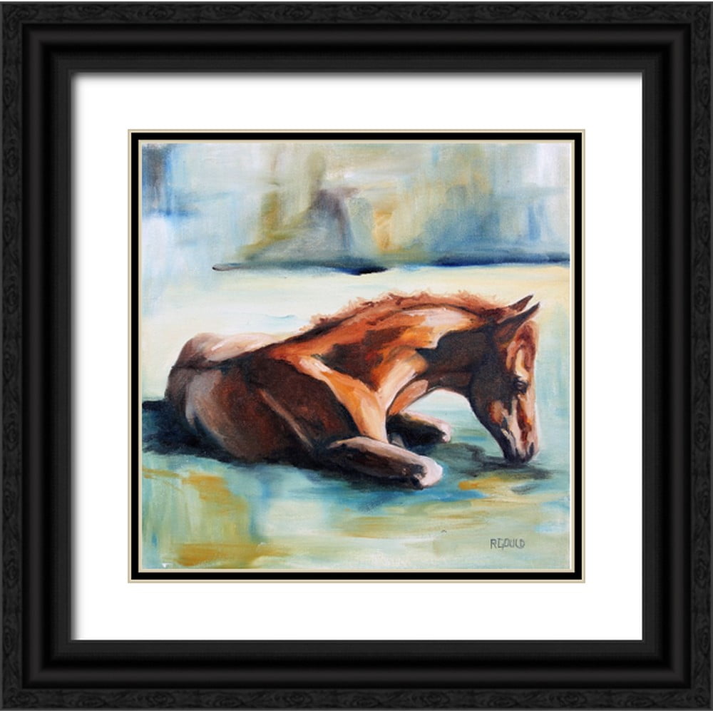 Gould, Renee 15x15 Black Ornate Wood Framed with Double Matting Museum ...