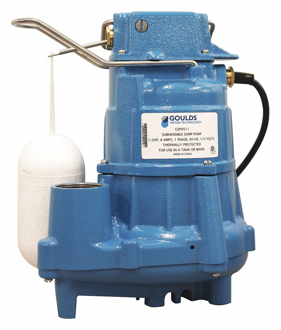 Goulds Water Technology HP 1/2,Sump Pump,Vertical Float GSP0511 ...