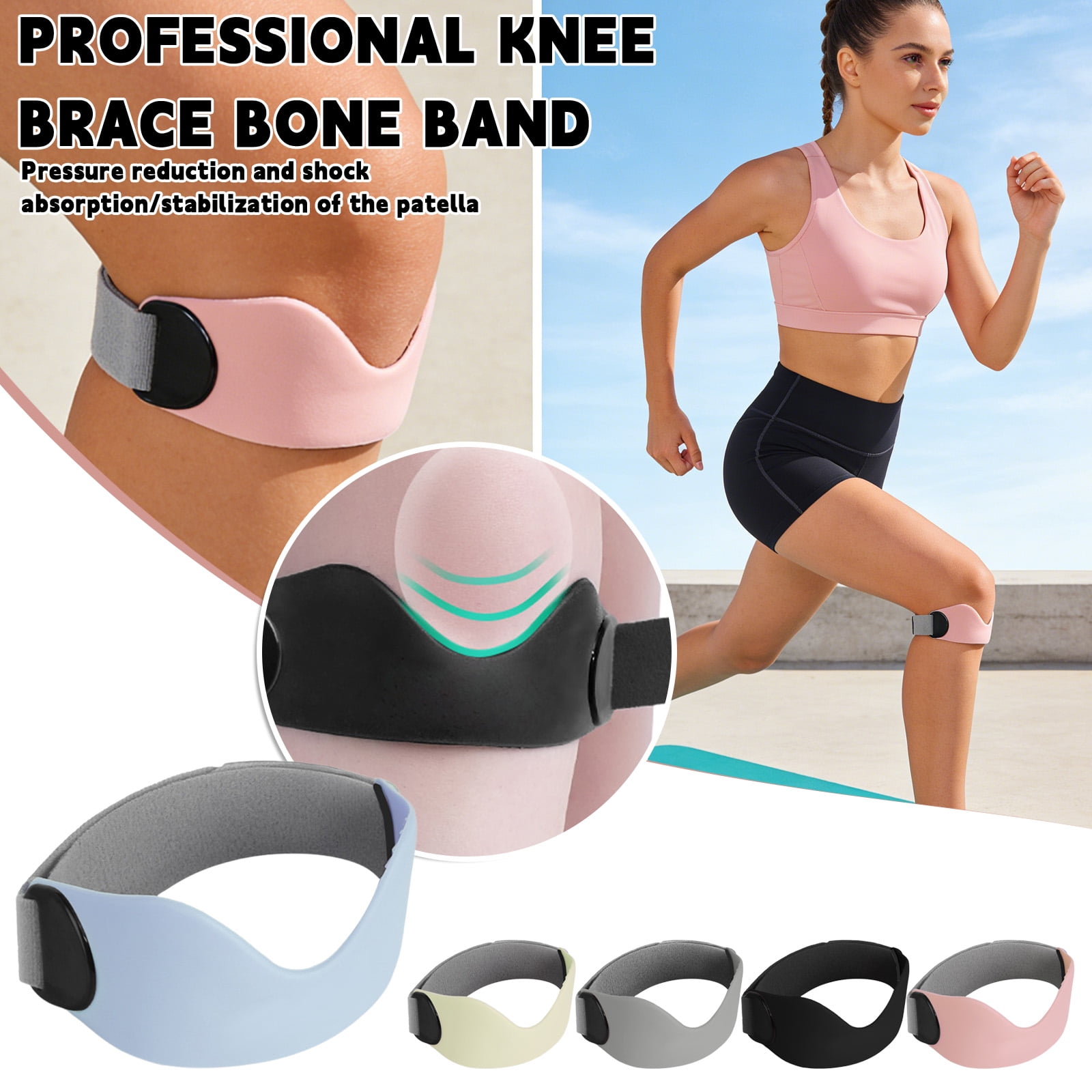 Gounod Patella Knee Brace Band For Running, Sports, Hiking, Pain Relief ...
