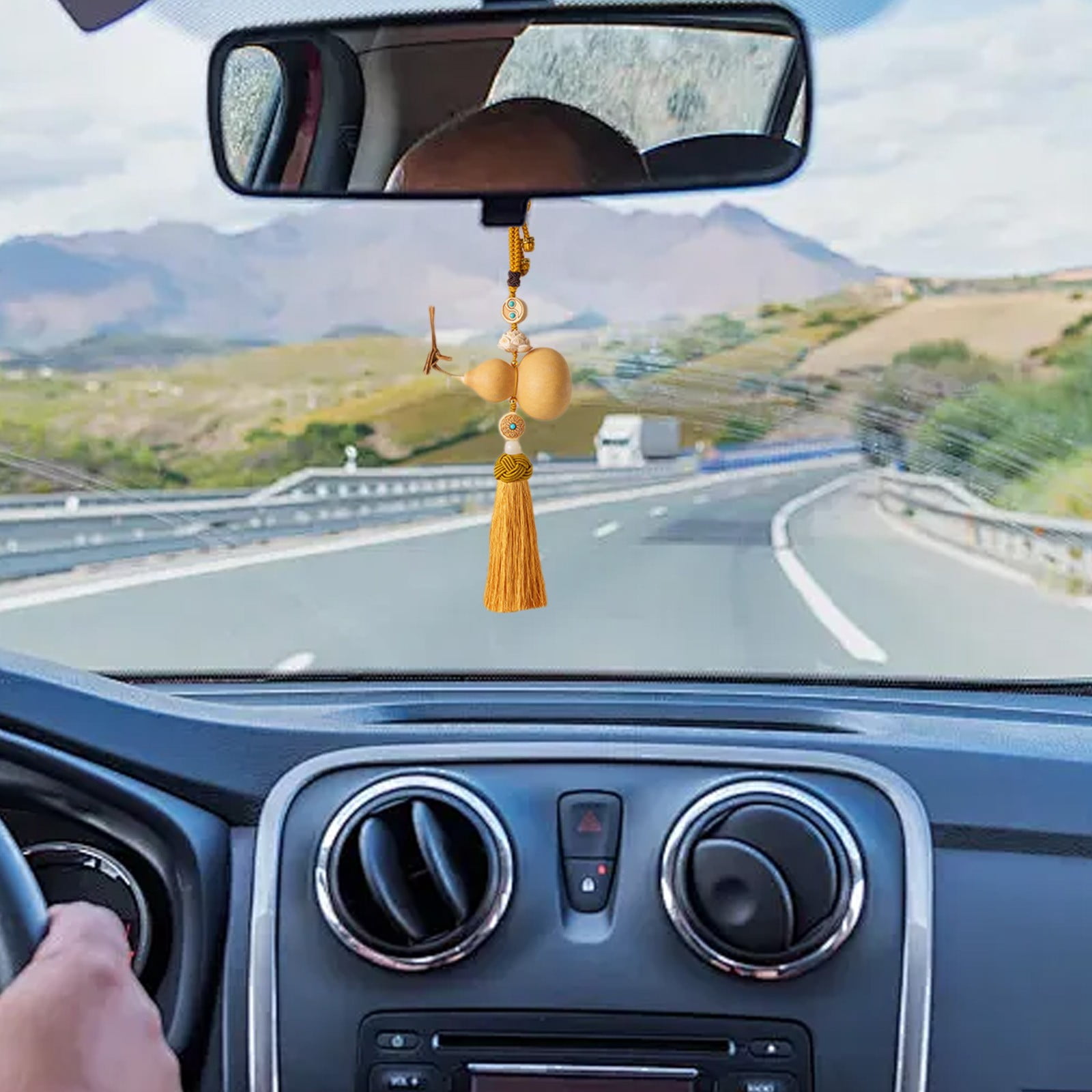 Gourd Car Hanging Yrmaups Under $5 ! Hand Carved Wooden Pendant with ...