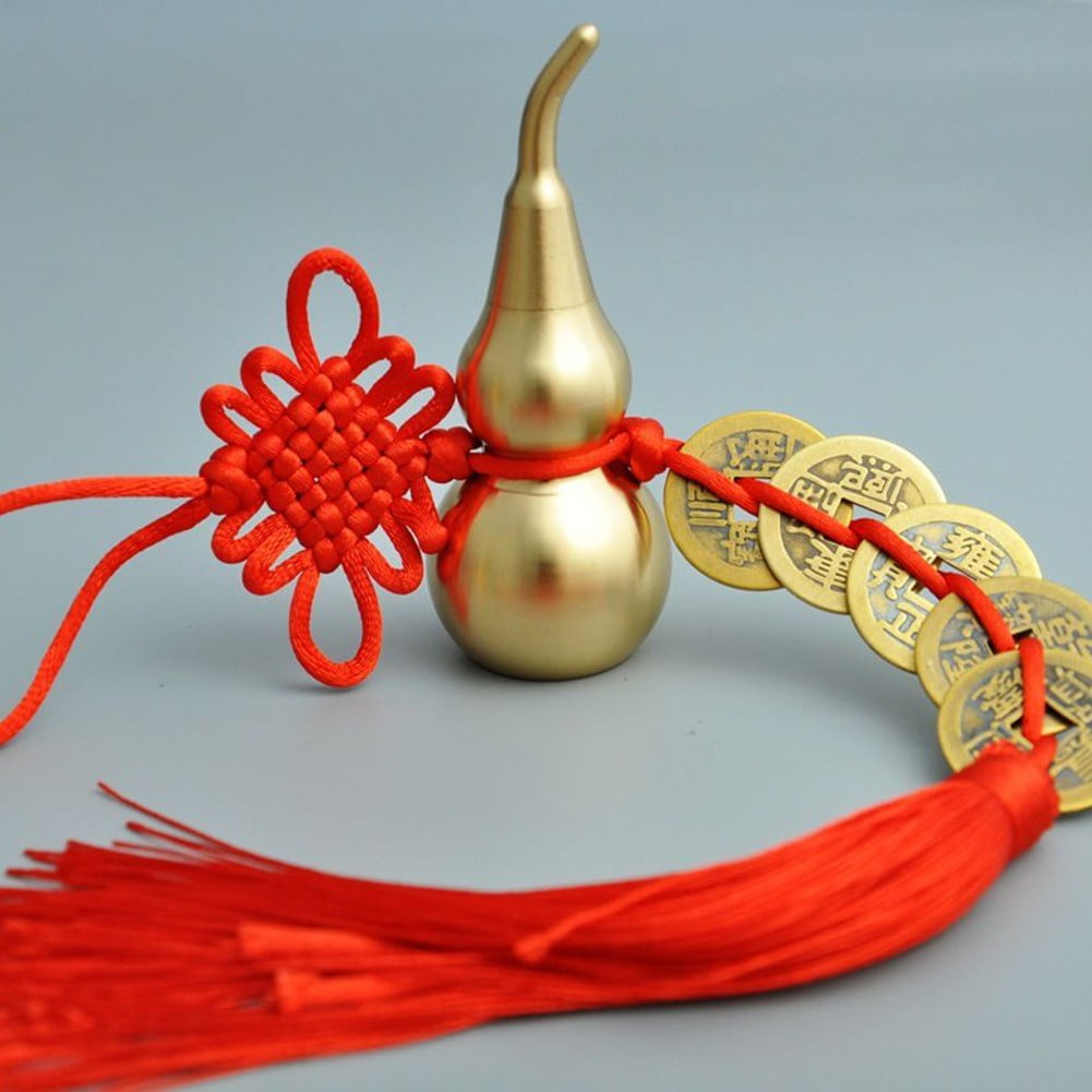 Gourd Copper Coin Good Luck Feng Shui Decor Car Hanging Ornament ...