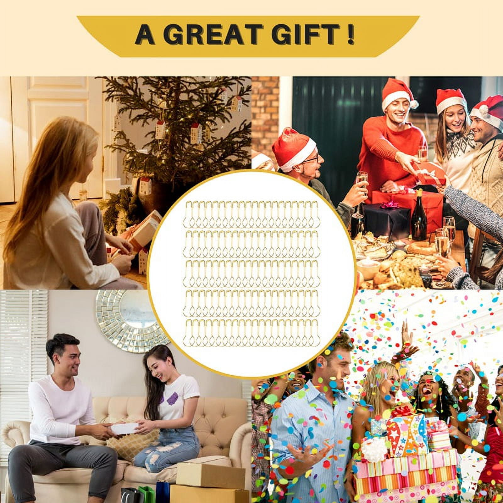 Gourd Hooks Calabash Shape Safety Pins Swing Tag 100 Pcs - Walmart.com