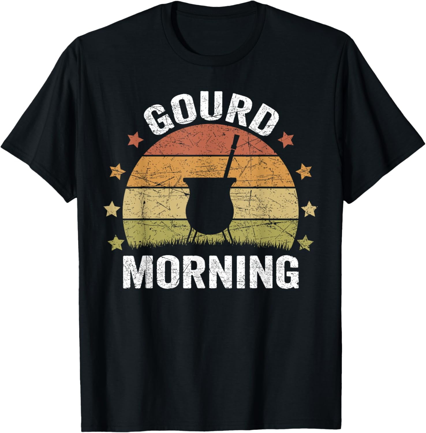 Gourd Morning Yerba Mate Gourd Funny Argentina Mate Pun T-Shirt men and ...