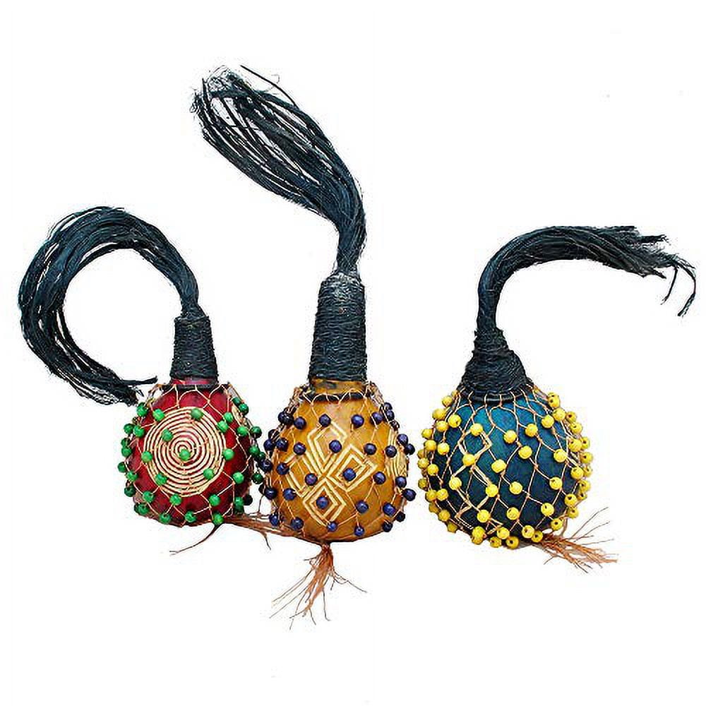 Gourd Shaker, 6 in x 8 in, Approx 20 in Overall Length with Whisk ...