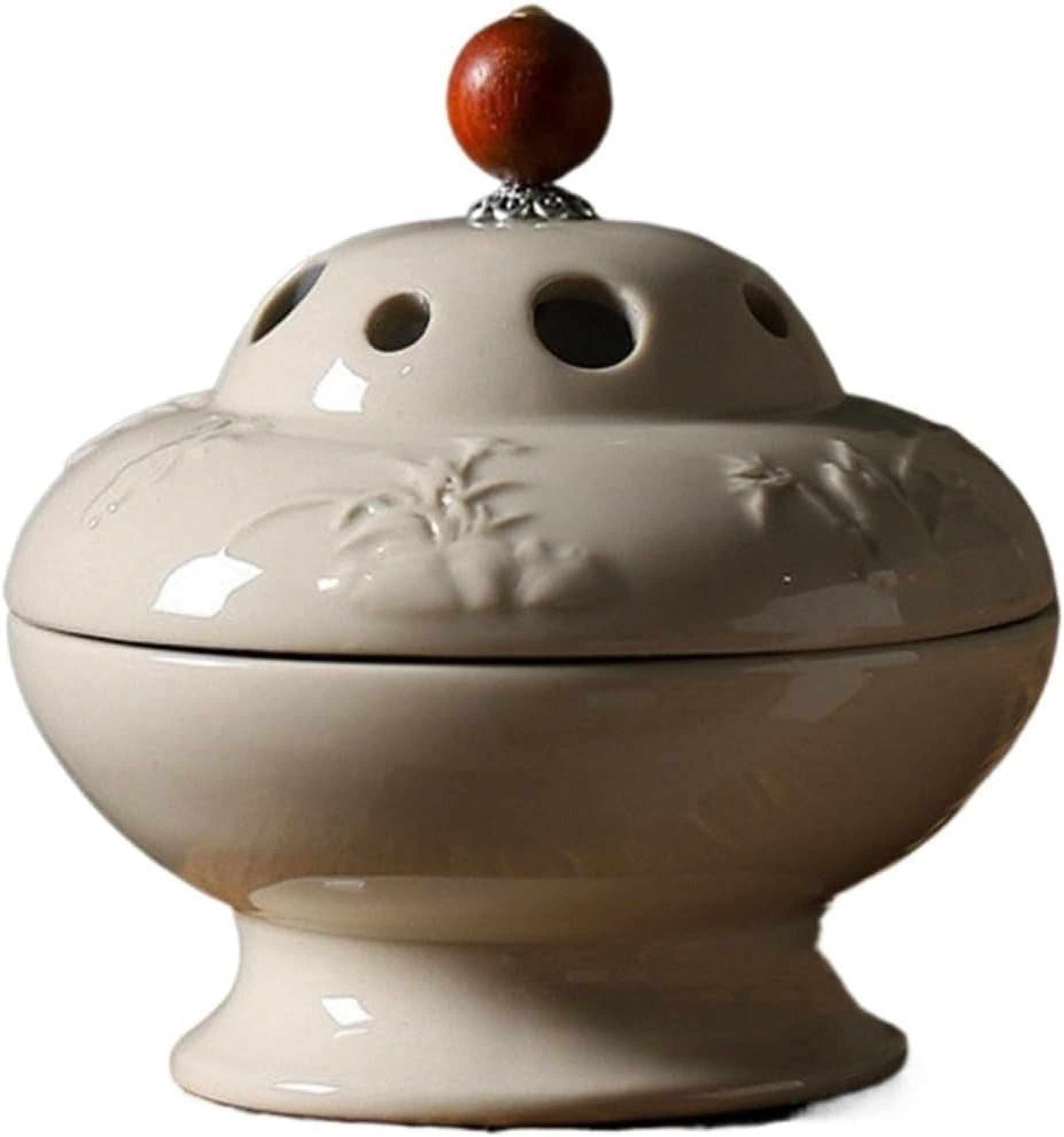 Off-White Gourd Shape Garlic Keeper with Cutout Lid - Walmart.com