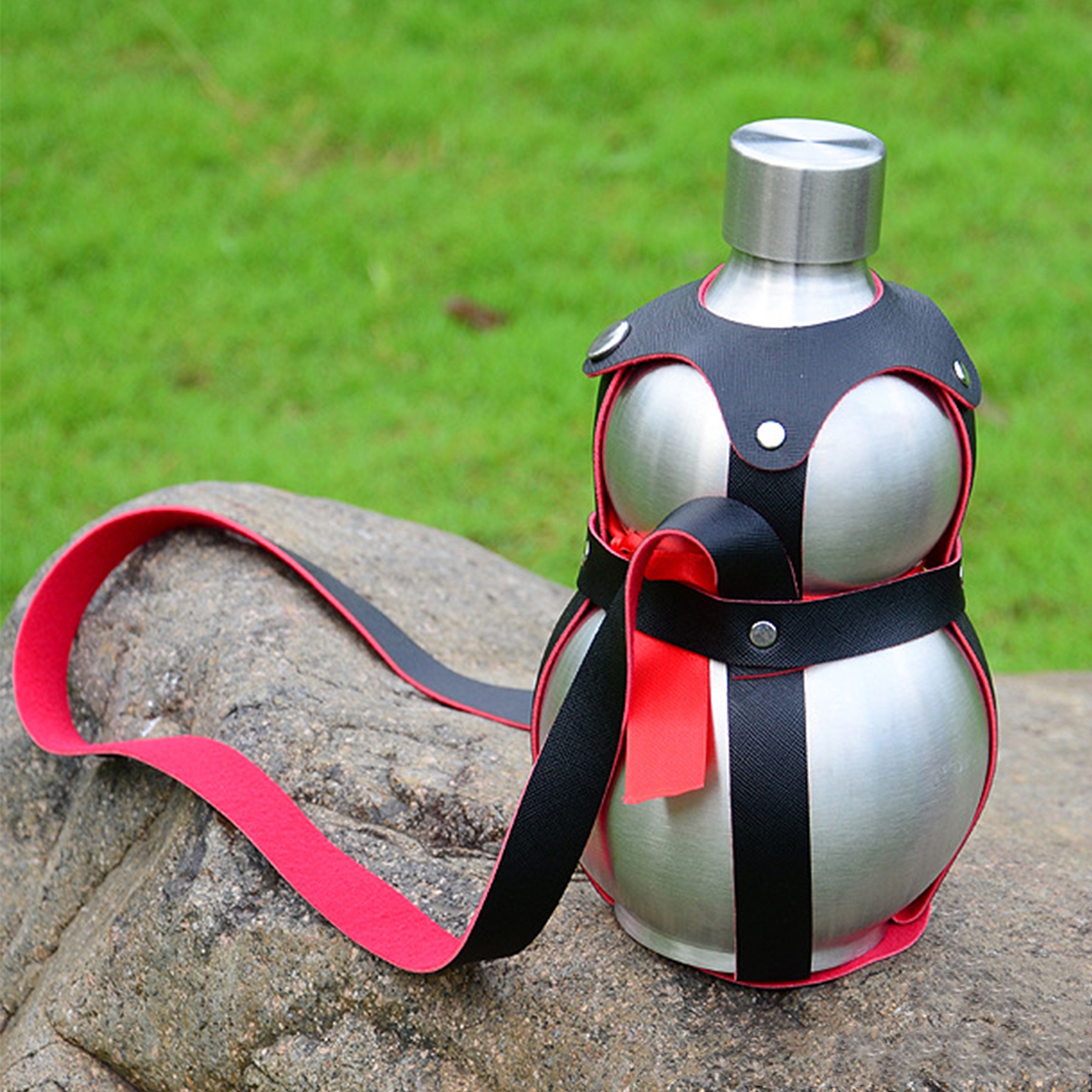 Gourd Water Bottle - 1500ml Stainless Steel Sports Travel Gym Bottle ...