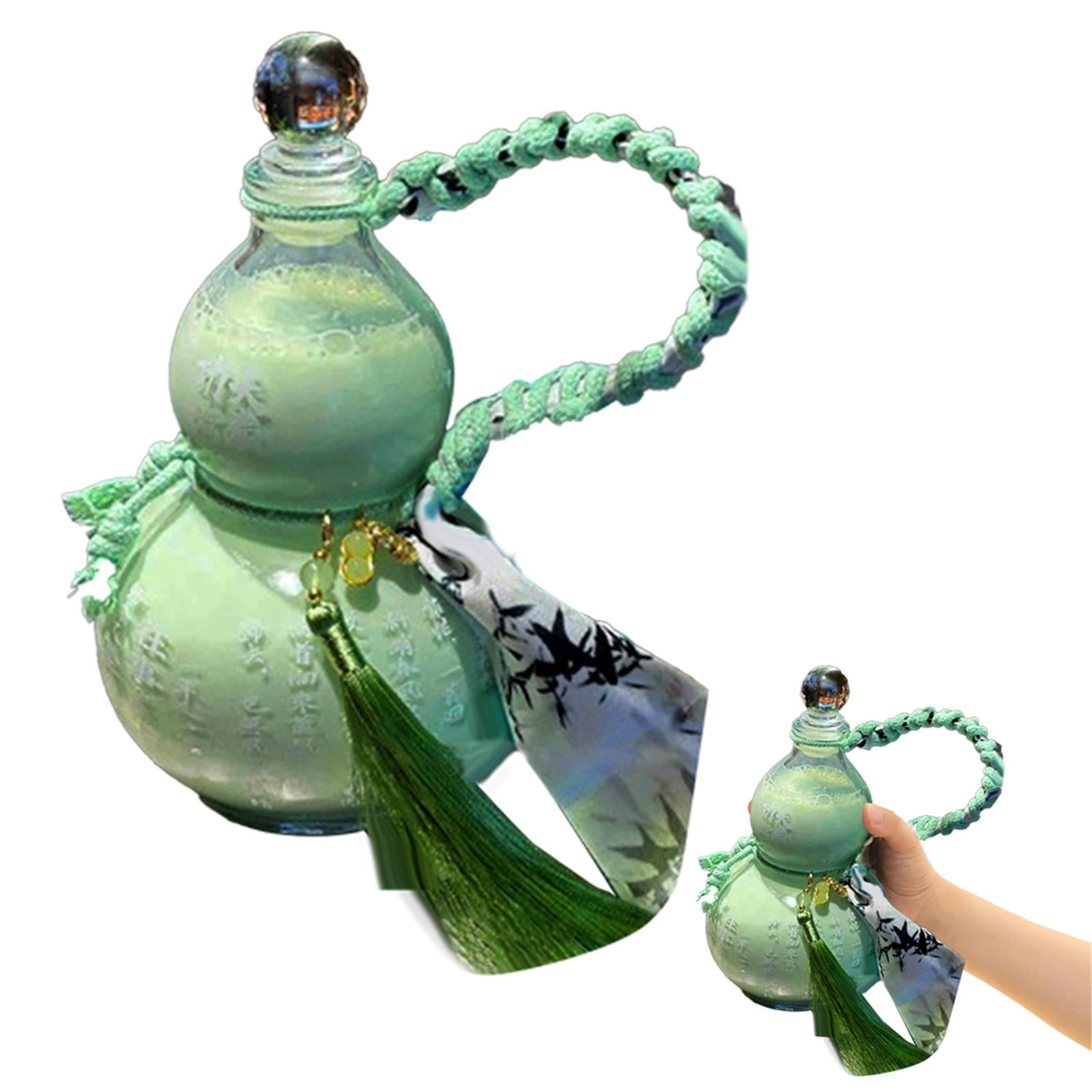 Gourd Water Bottle 500Ml Gourd Style Clear Tritan Water Bottle(with ...