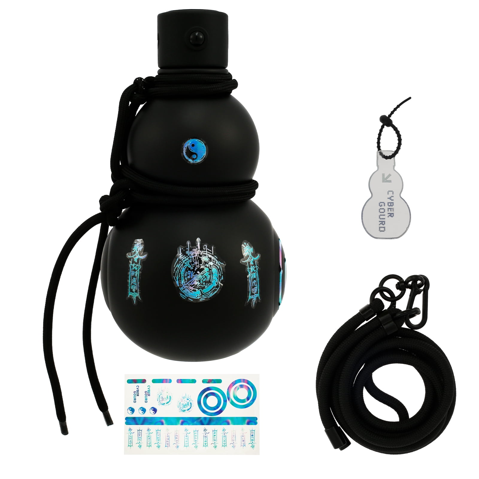 Gourd Water Bottle,900ml Gourd Style Clear Tritan Water Bottle with ...