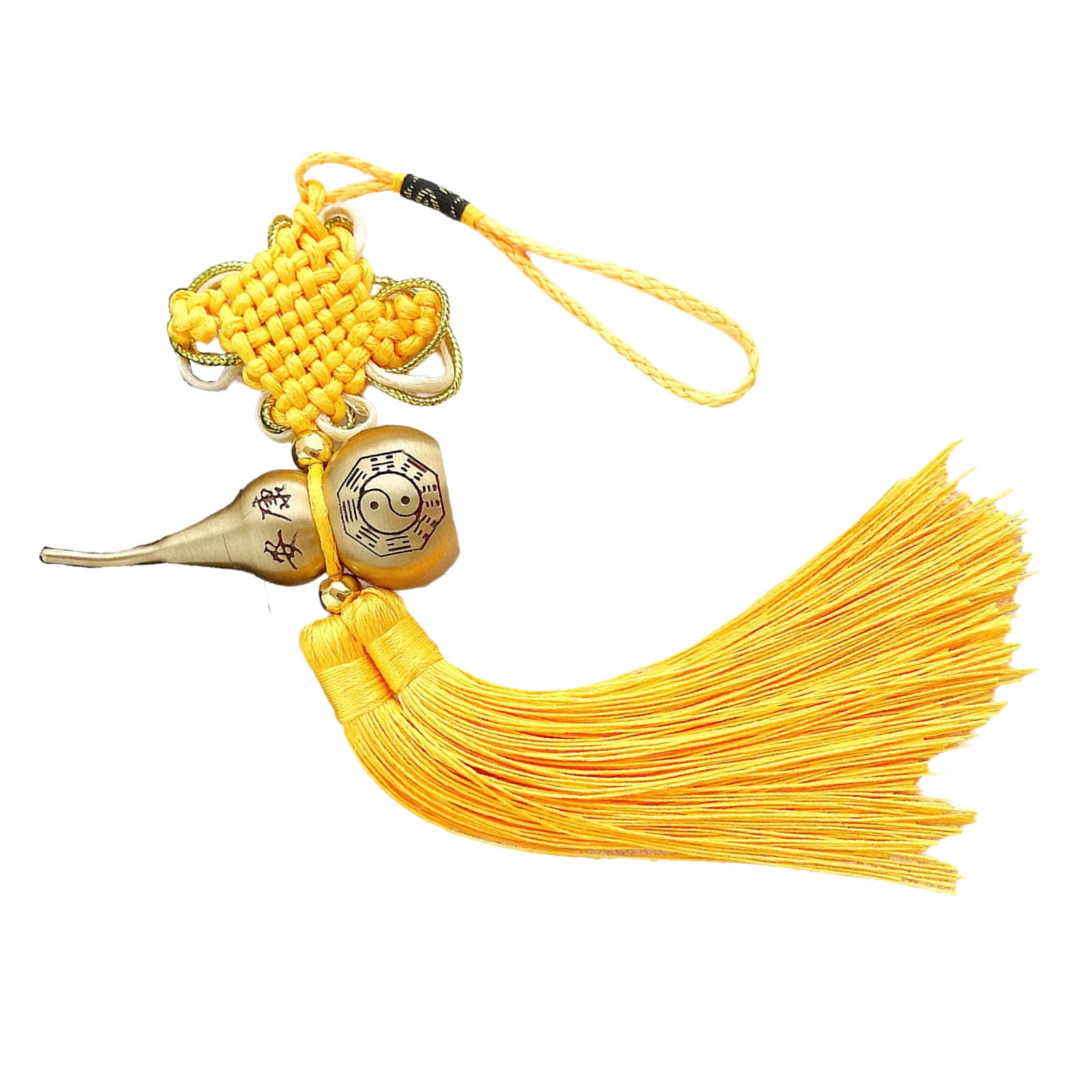Gourd Wind with Silk Tassels, Cultural Fengshui Amulet for Vehicle Home ...