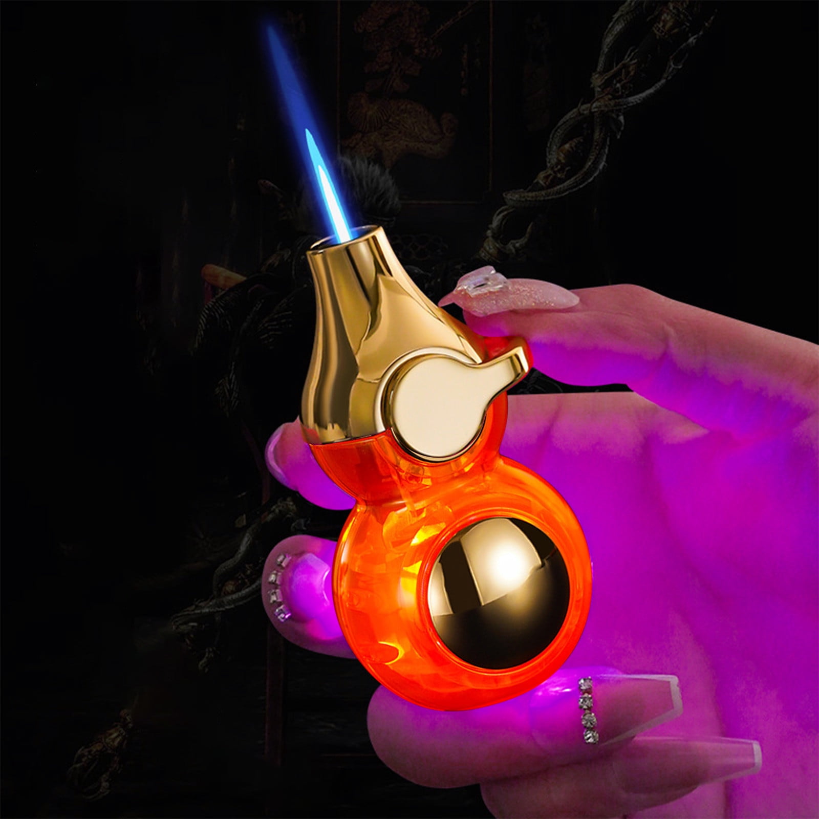 Gourd Windproof Refillable Lighter Light Up Lighter Transparent Lighter ...