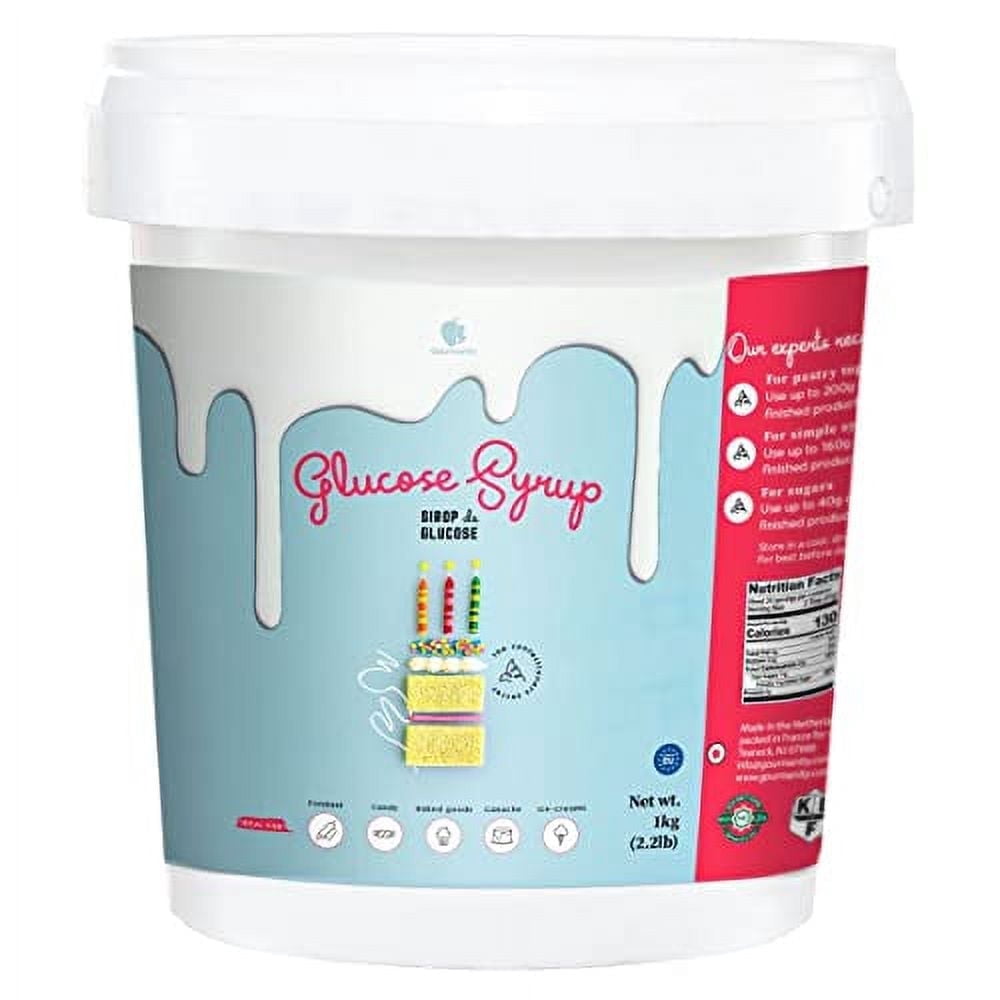 Gourmanity Glucose Syrup, 2.2 lb Pack of 2, Confectioners Glaze, Liquid ...