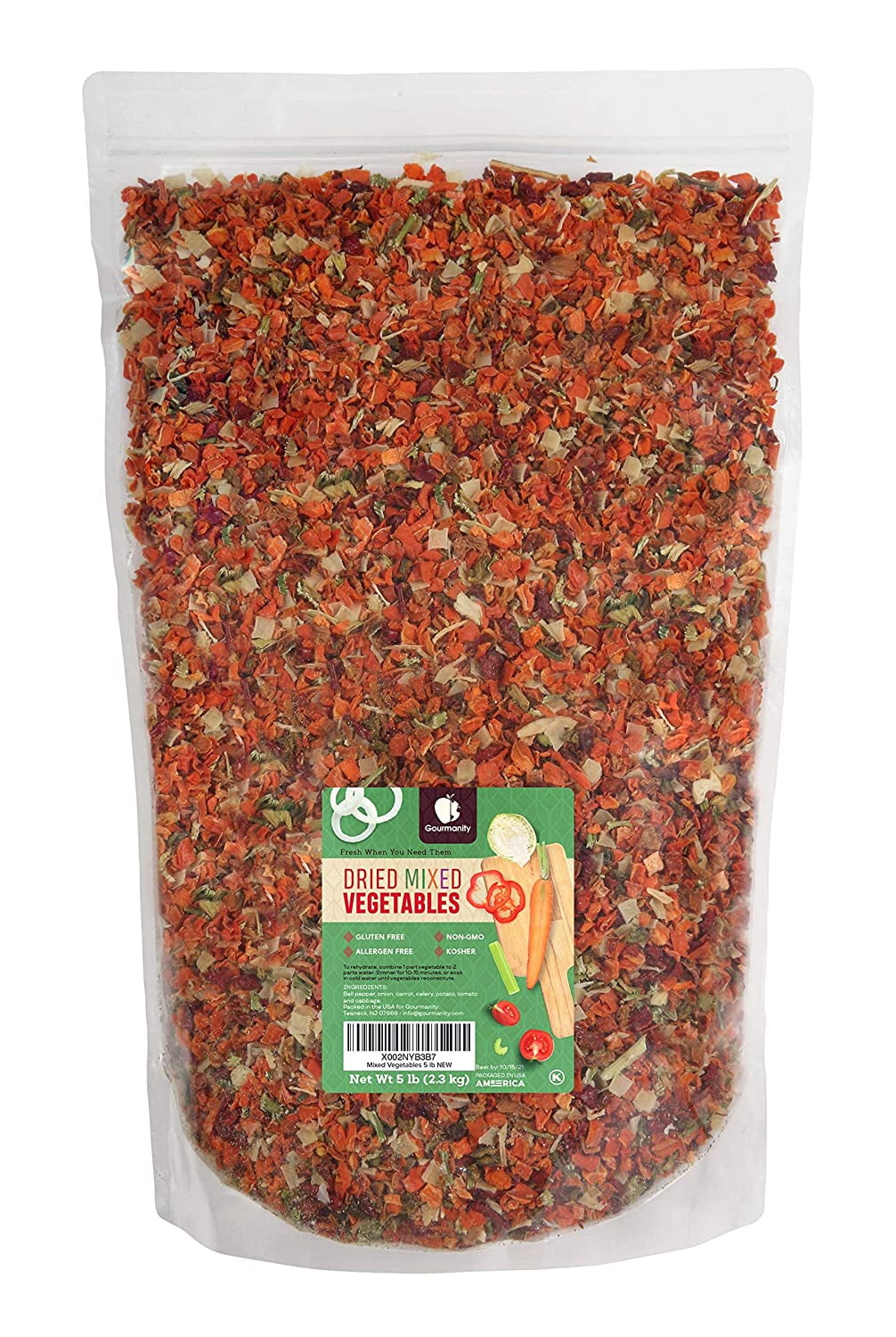 Free Shipping! Gourmanity Dehydrated Mixed Vegetables 5 lb Bulk Soup ...