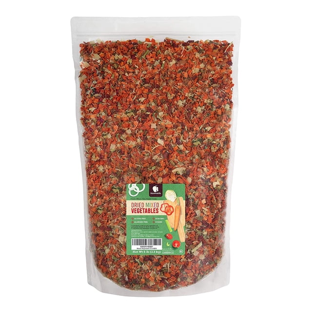 Gourmanity 5 lb Dehydrated Mixed Vegetables, Dried Bulk Vegetables ...