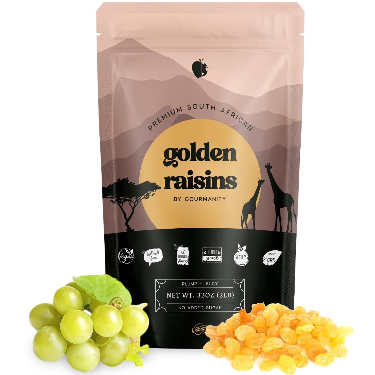 Gourmanity Golden Raisins, Naturally AKF18 Sweet South African Choice ...