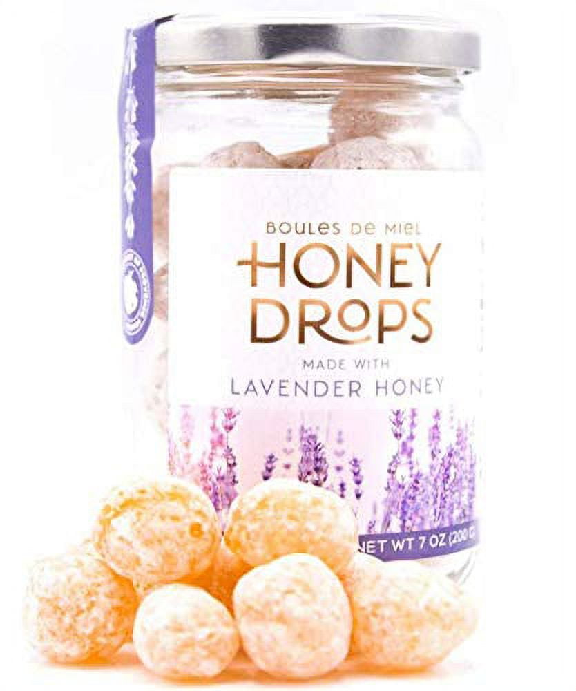 Gourmanity Honey Candy Drops Made With Lavender Honey, 7 oz Jar, Hard ...