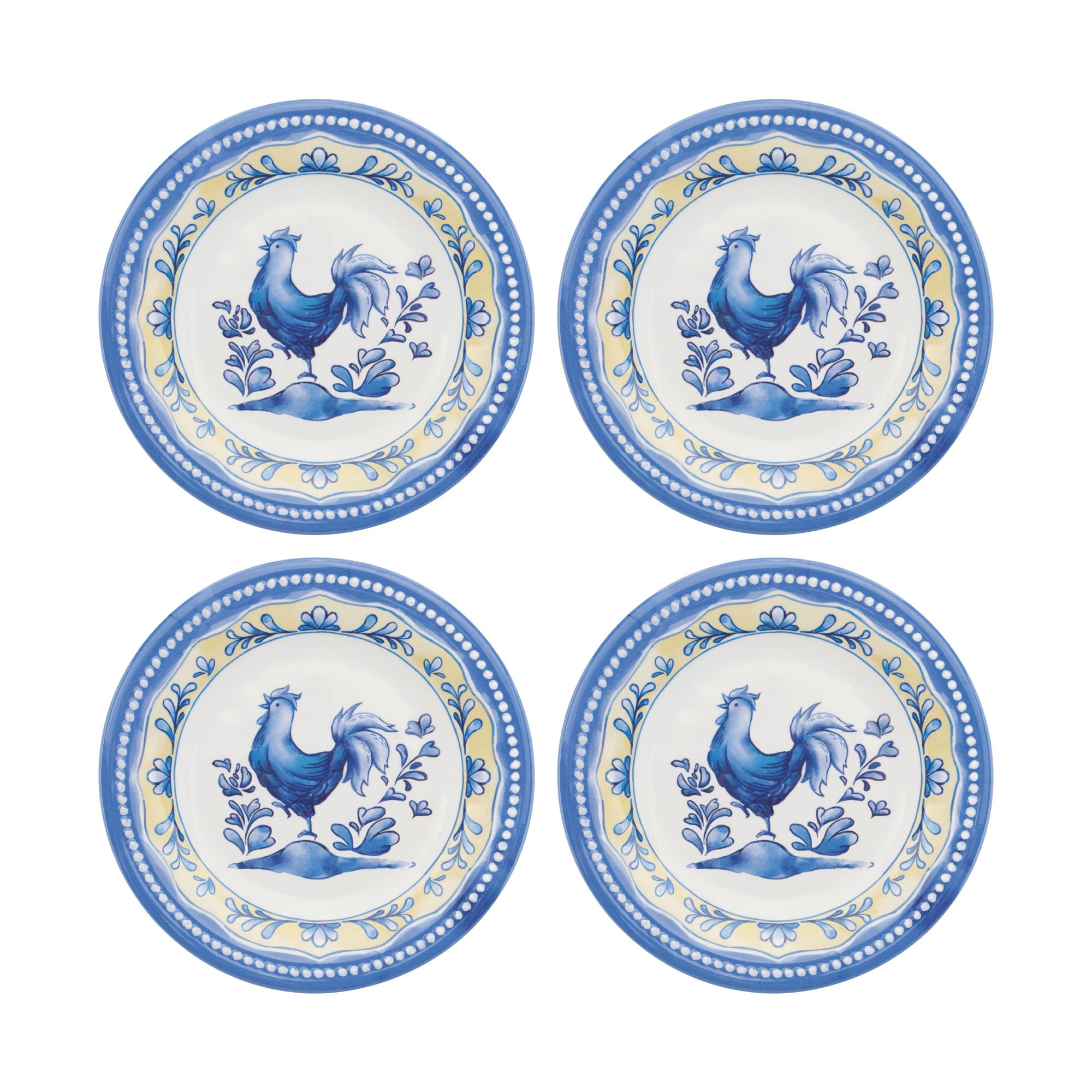Gourmet Art 4-Piece 6 Inch Melamine Serving Plates Appetizer Plates ...