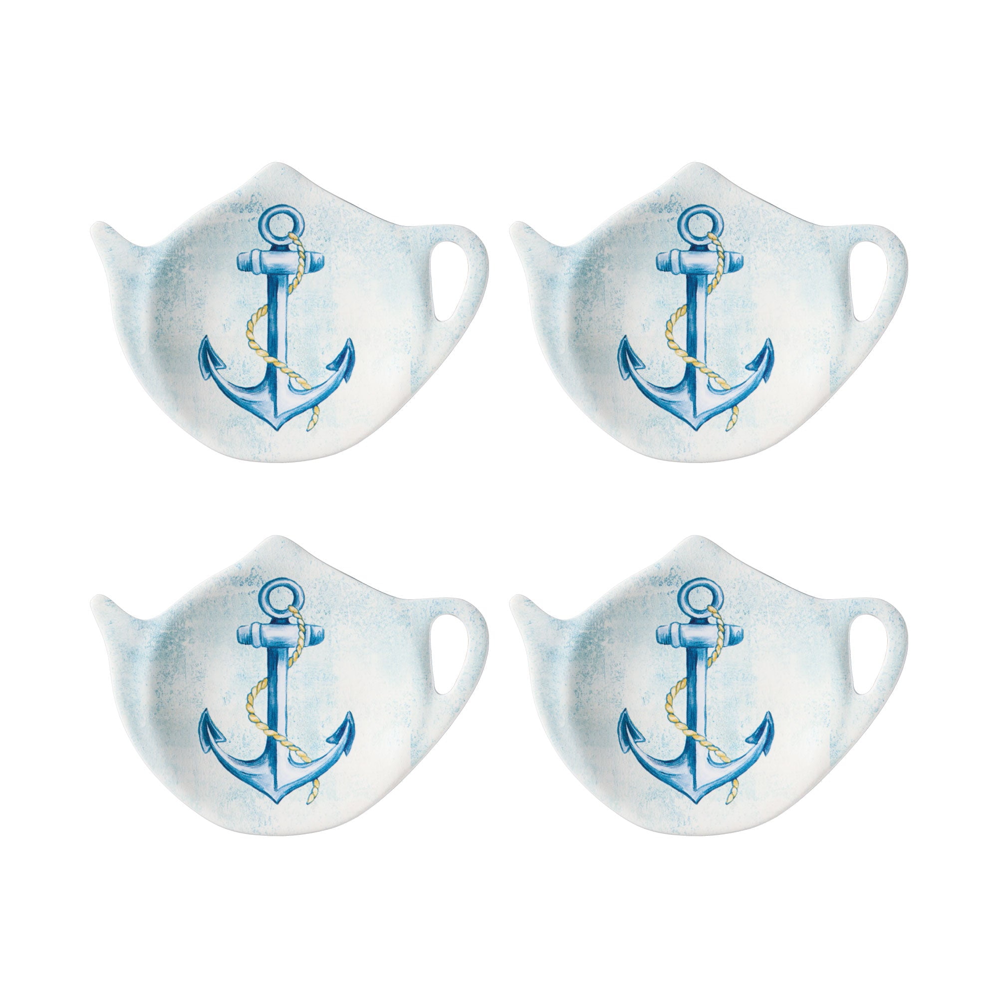 Gourmet Art 4-Piece Sail Away Teapot Shaped Tea Bag Holder Set/Spoon ...
