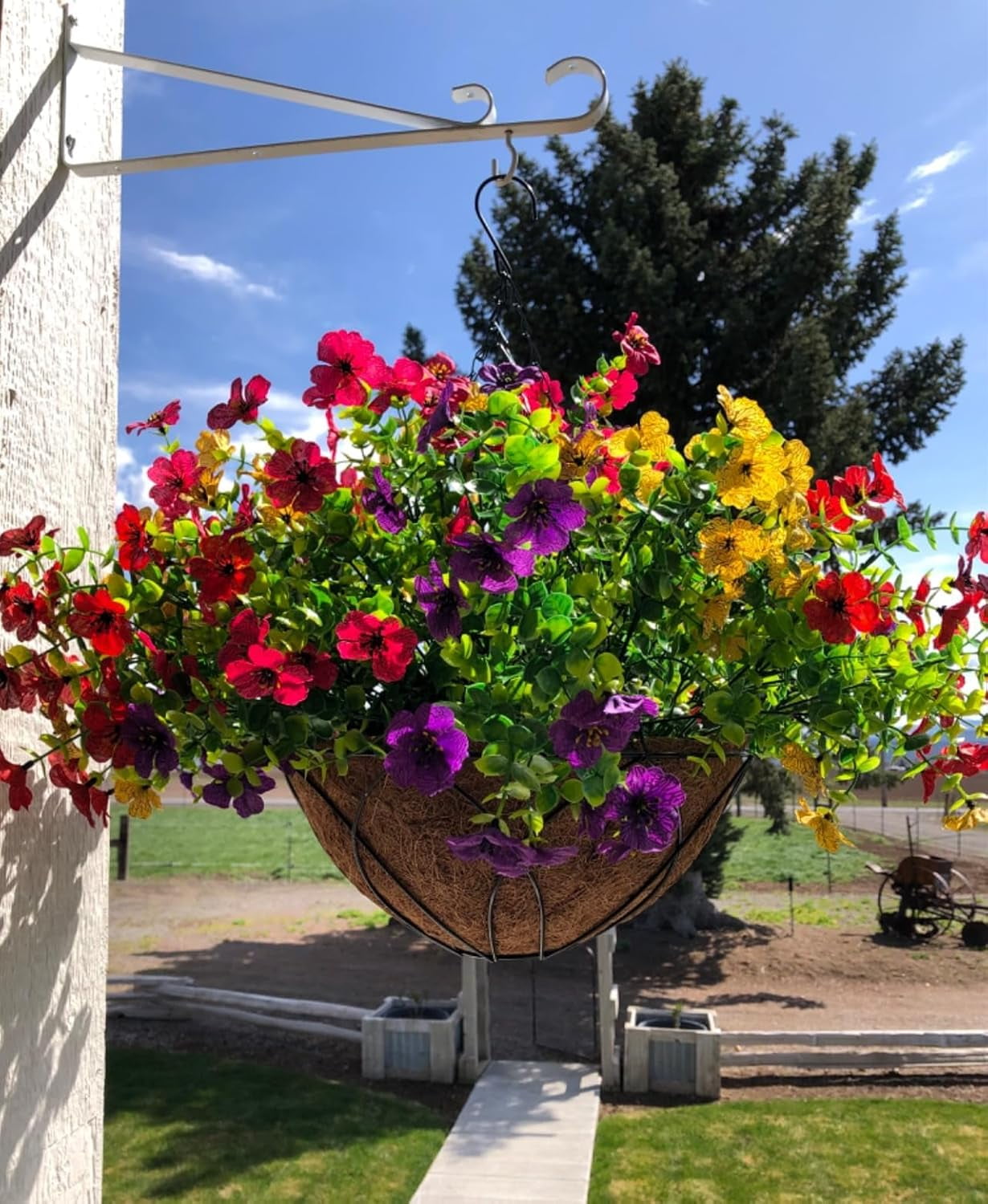 Gourmet Artificial Faux Hanging Plants Flowers Basket for Fall ...