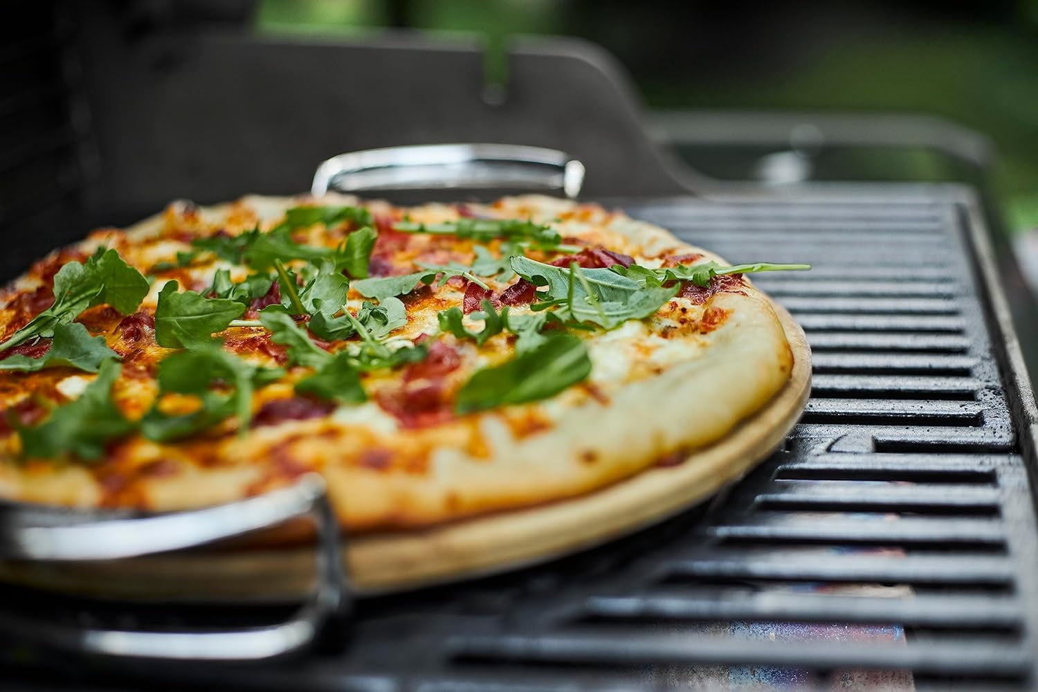 Gourmet BBQ System Pizza Stone with Carry Rack,16.7" Long - Walmart.com