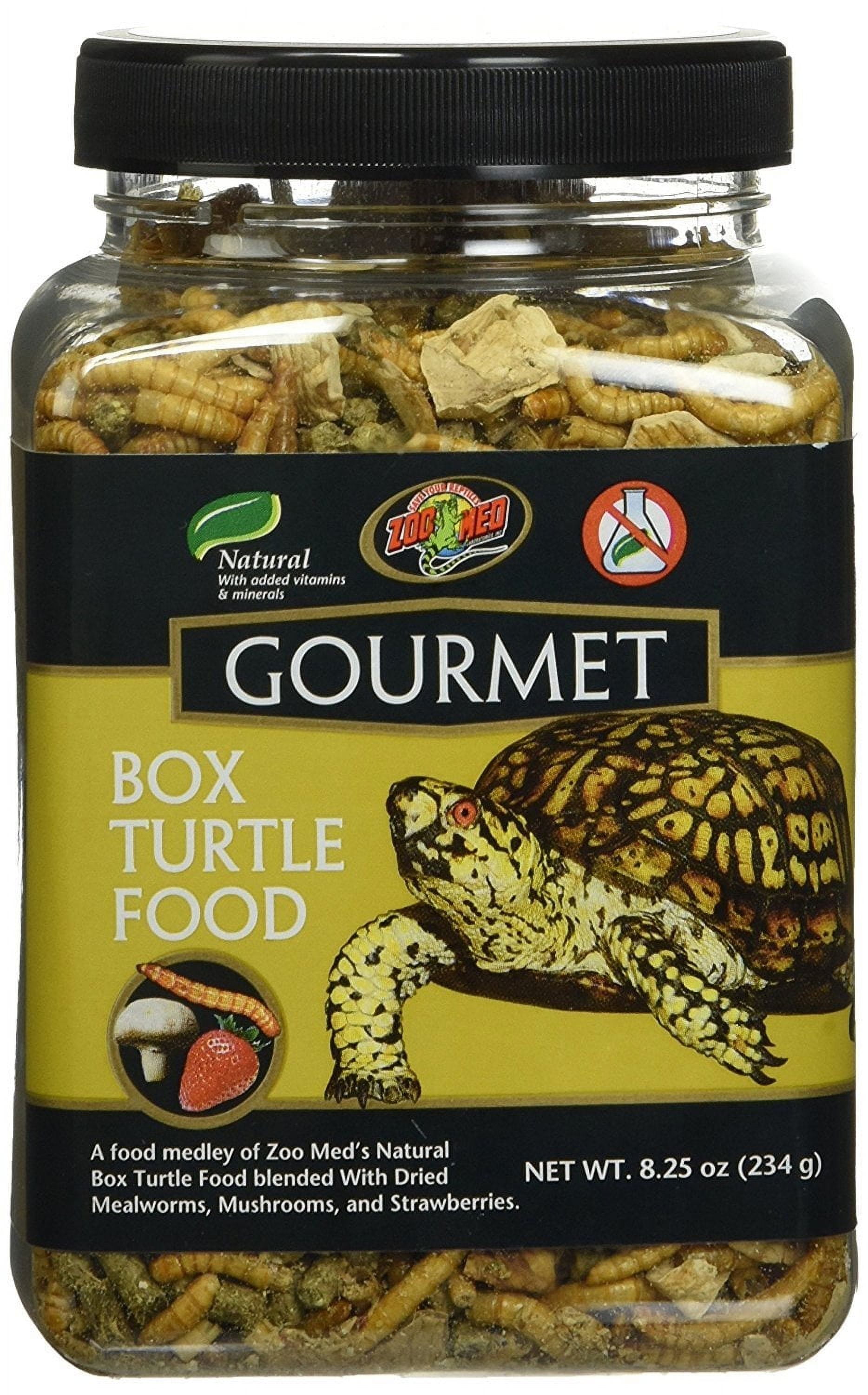 Zoo Med Gourmet Box Turtle Food, Protein-Rich Dried Mealworms in 8.25 ...