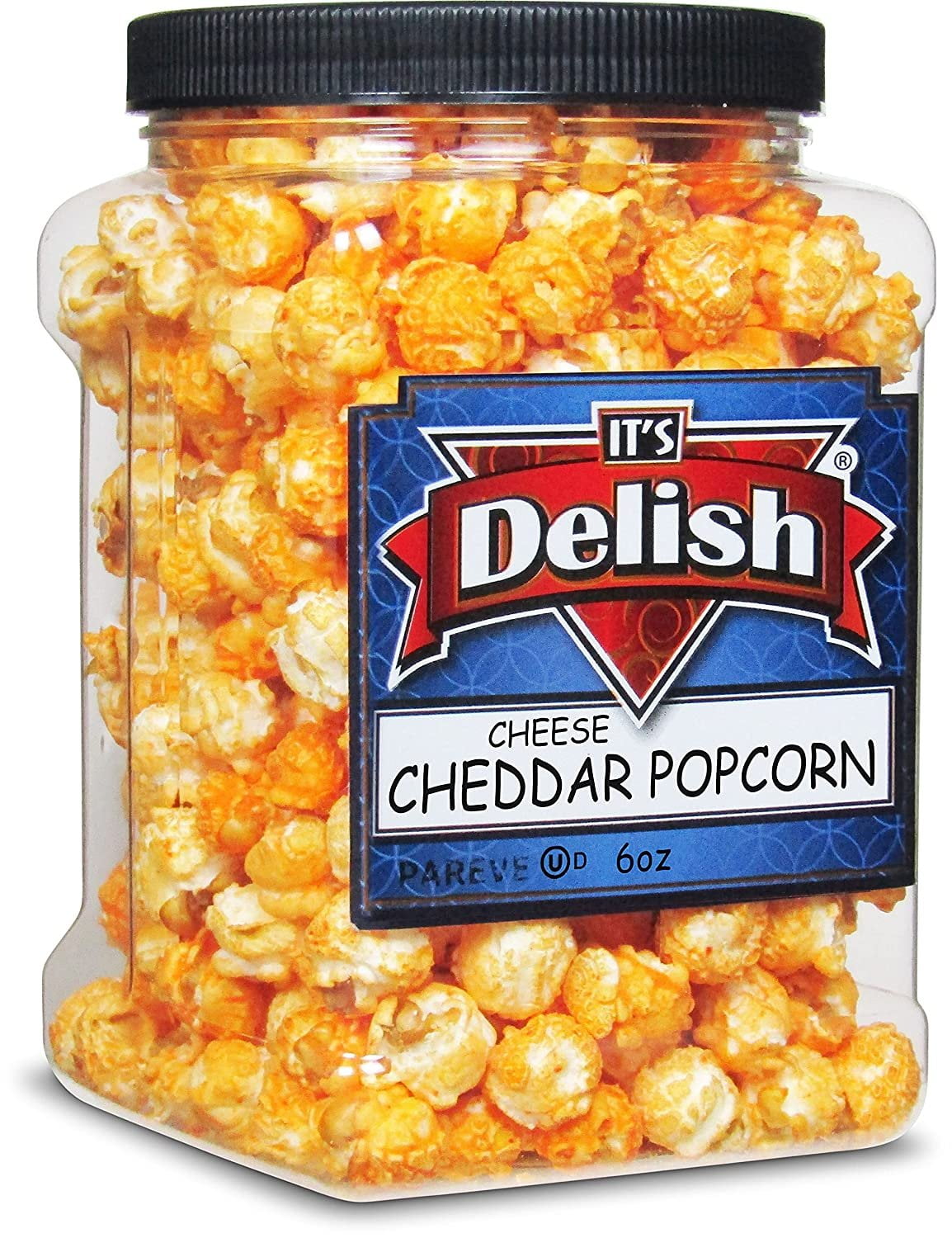 Gourmet Cheddar Cheese Popcorn by It's Delish, 6 Oz Jumbo-Sized ...