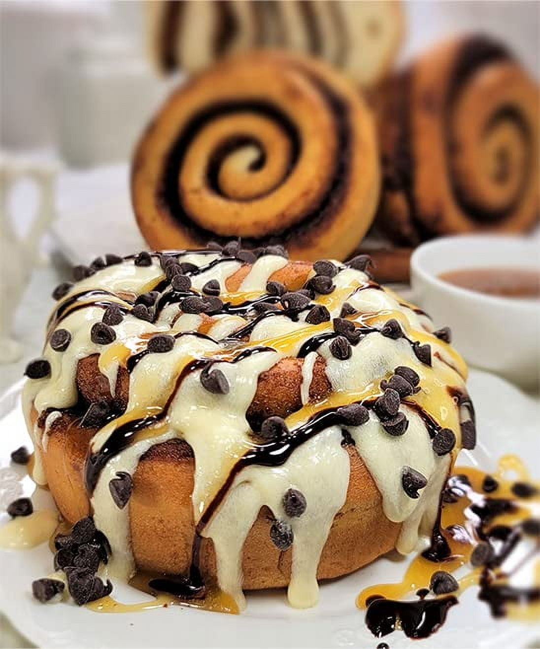 Gourmet Chocolate Caramel Jumbo Cinnamon Rolls-Pack of 6 - Walmart.com