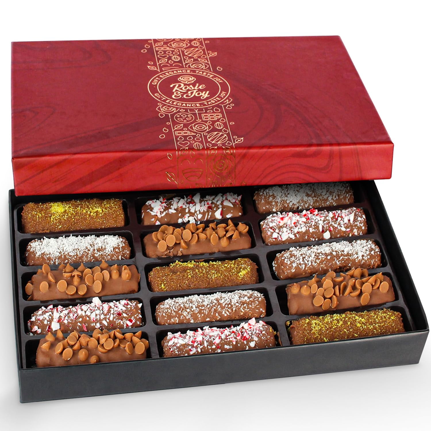 Gourmet Chocolate-Covered Crepes Gift Box - 15 Premium Chocolate Crepes ...