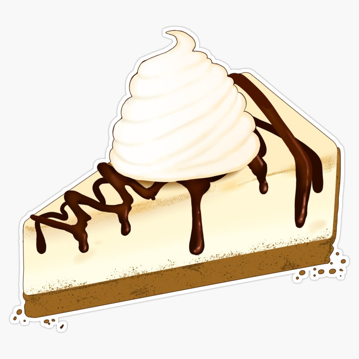 Gourmet Chocolate Drizzle Cheesecake Crust Graham Cracker Sliced Bakery ...