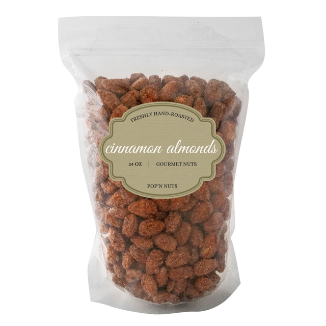 Gourmet Cinnamon Roasted Almonds 24 oz (1.50 lb) - Candied Almonds ...