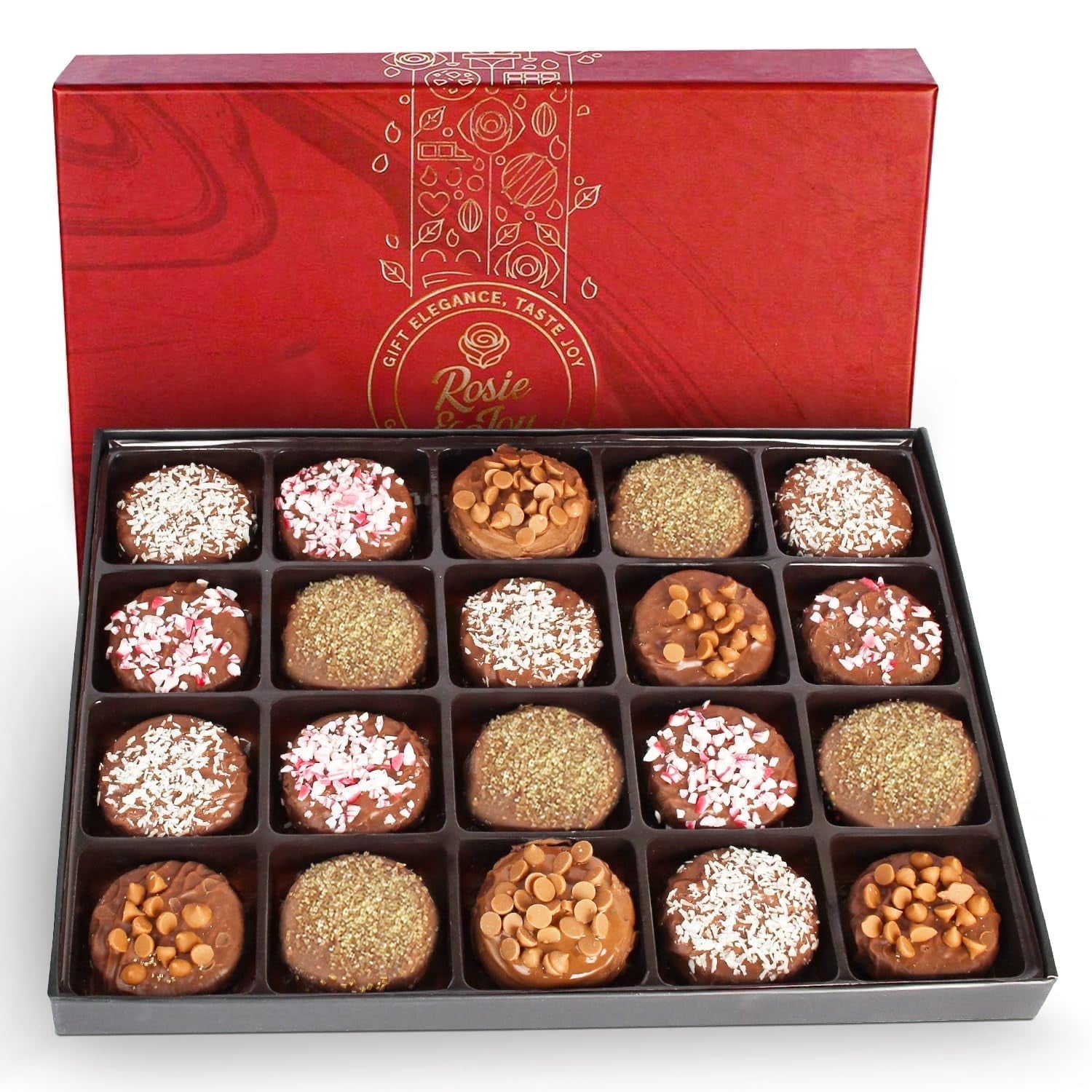 Gourmet Cookie Gift Box – 20 Premium Cookies with Milk Chocolate ...
