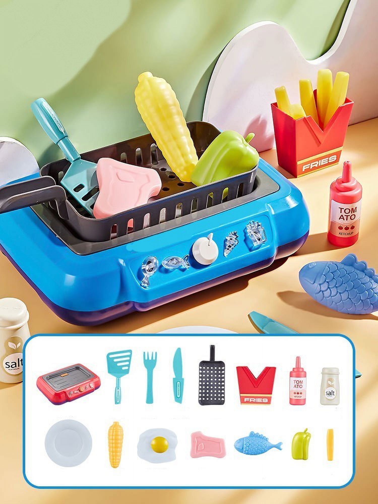 ODYSITE Gourmet Cooking Box Toy, Color Changing Simulation Kitchen Set ...