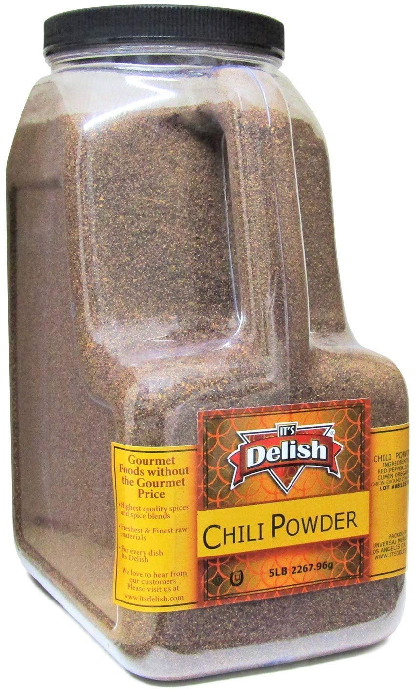 Gourmet Dark Chili Powder Its Delish 5 LBS Gallon Size Jug with Handle ...