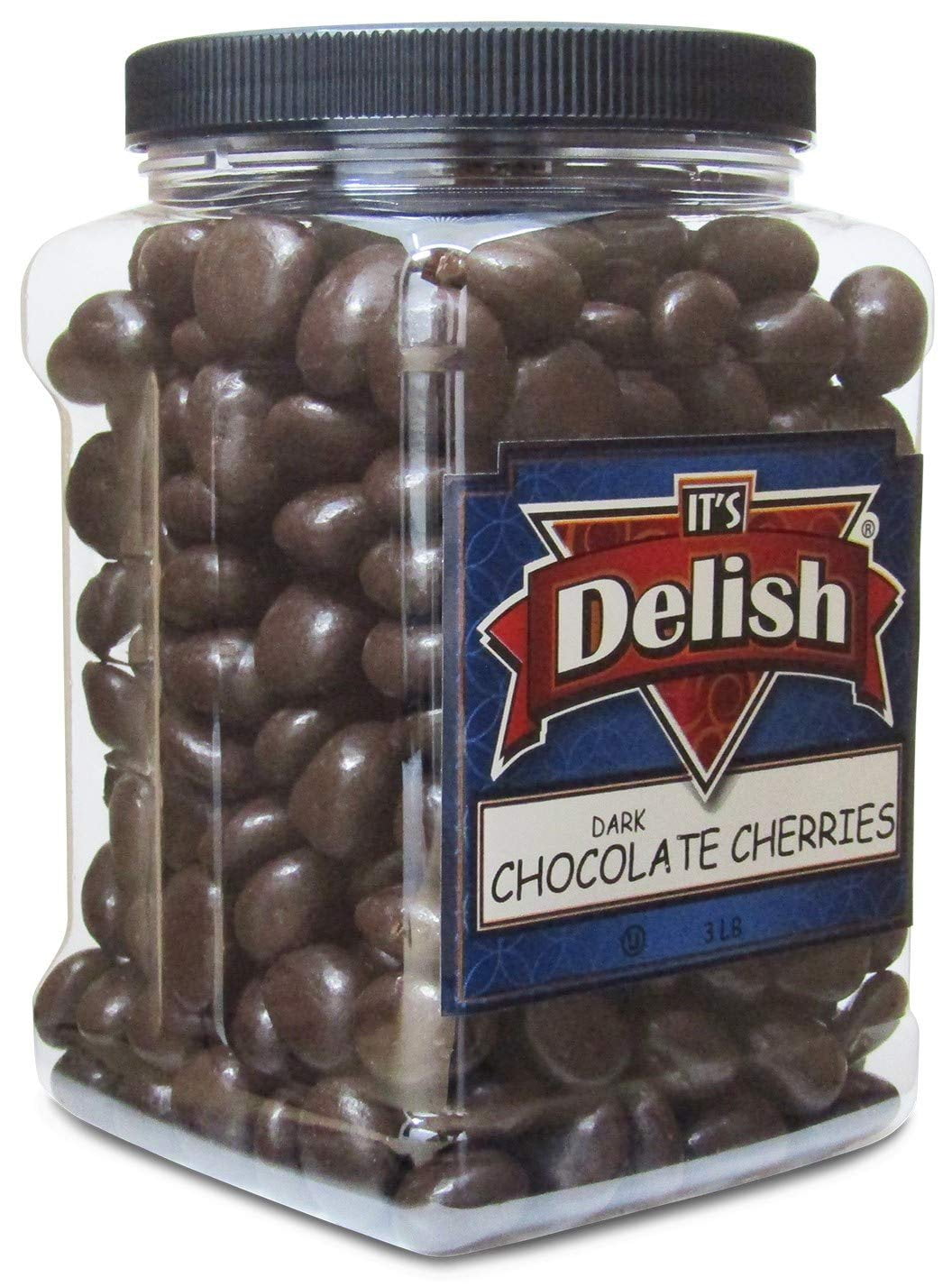 Gourmet Dark Chocolate Covered Cherries by It's Delish, 3 lb Jumbo ...