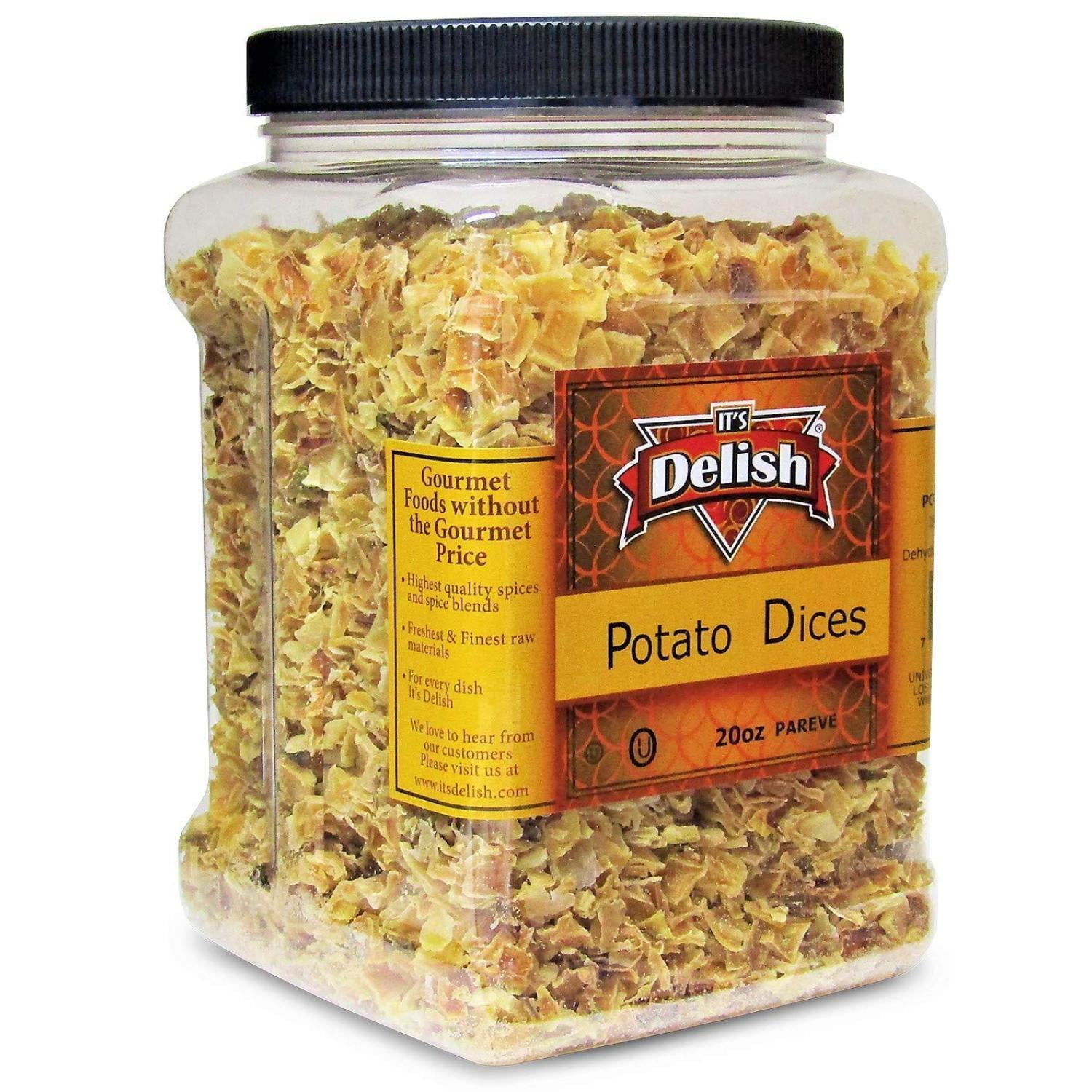 Gourmet Dehydrated Potato Dices by Its Delish – 20 Oz Jumbo Reusable ...