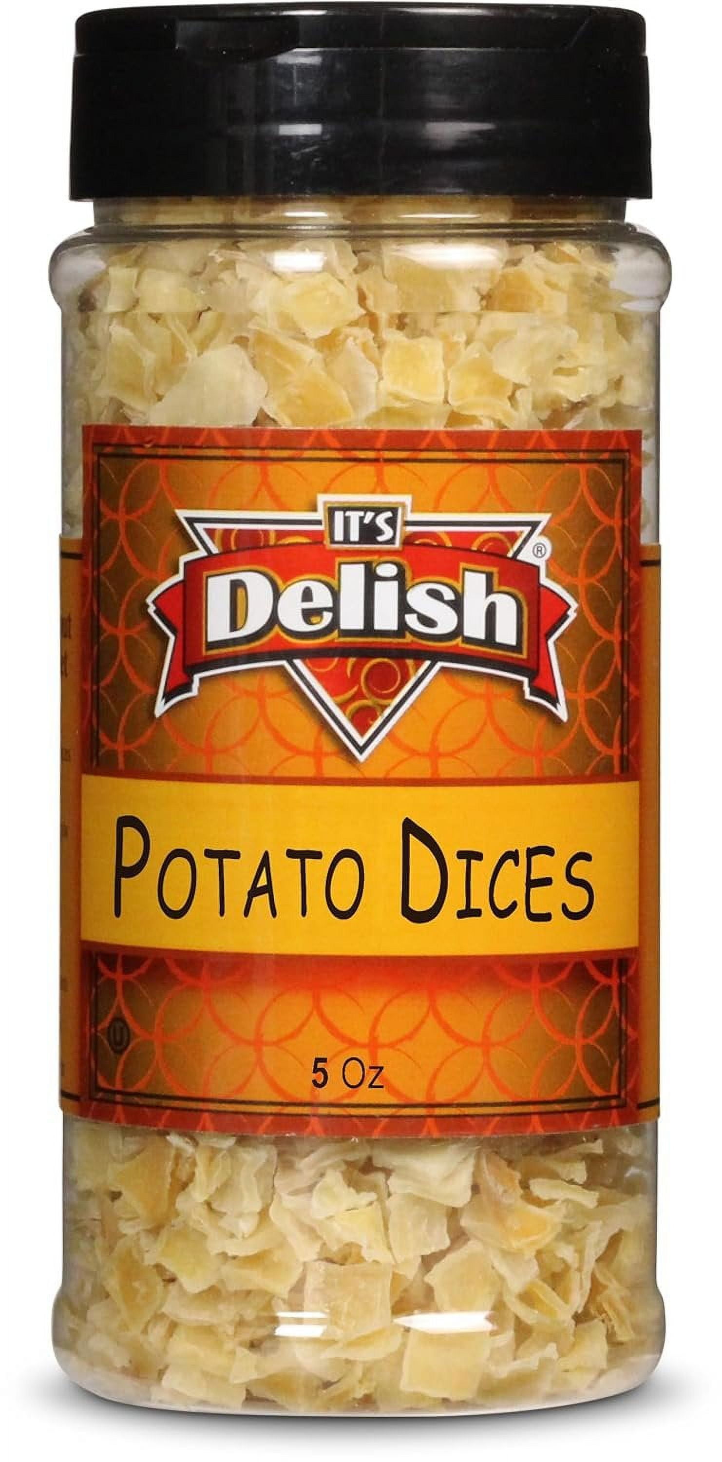Gourmet Dehydrated Potato Dices by Its Delish, 5 Oz Medium Jar Natural ...