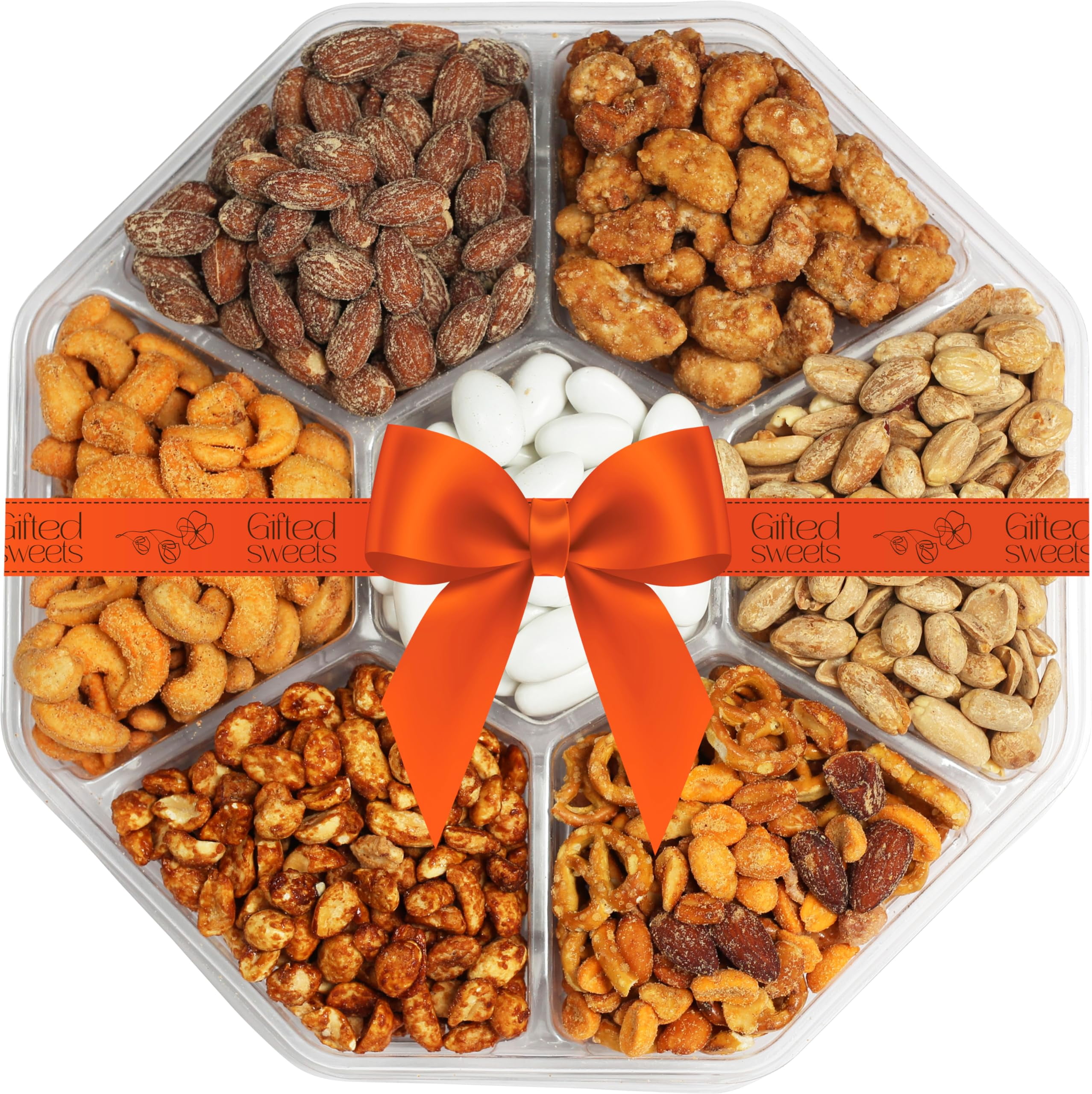Gourmet Flavored Nuts Gift Tray - Gourmet Basket - Variety Of Sweet ...