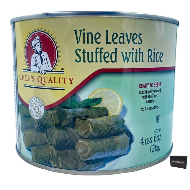 Gourmet Fresh Spiced Grape Vine Leaves Stuffed with Rice - 70 oz ...
