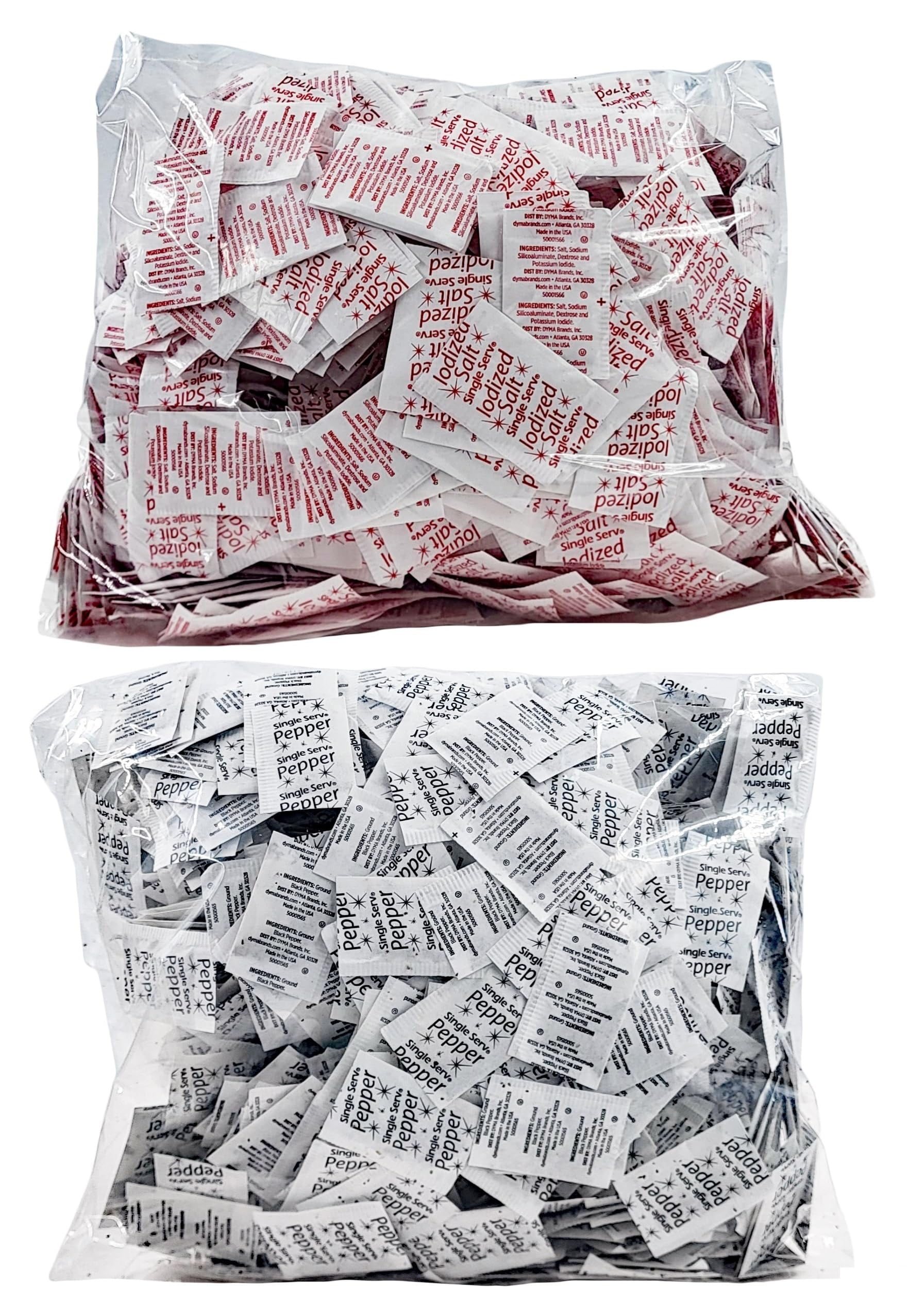 Gourmet Ground Black Pepper AKF18 and Iodized Salt | Single Serve ...