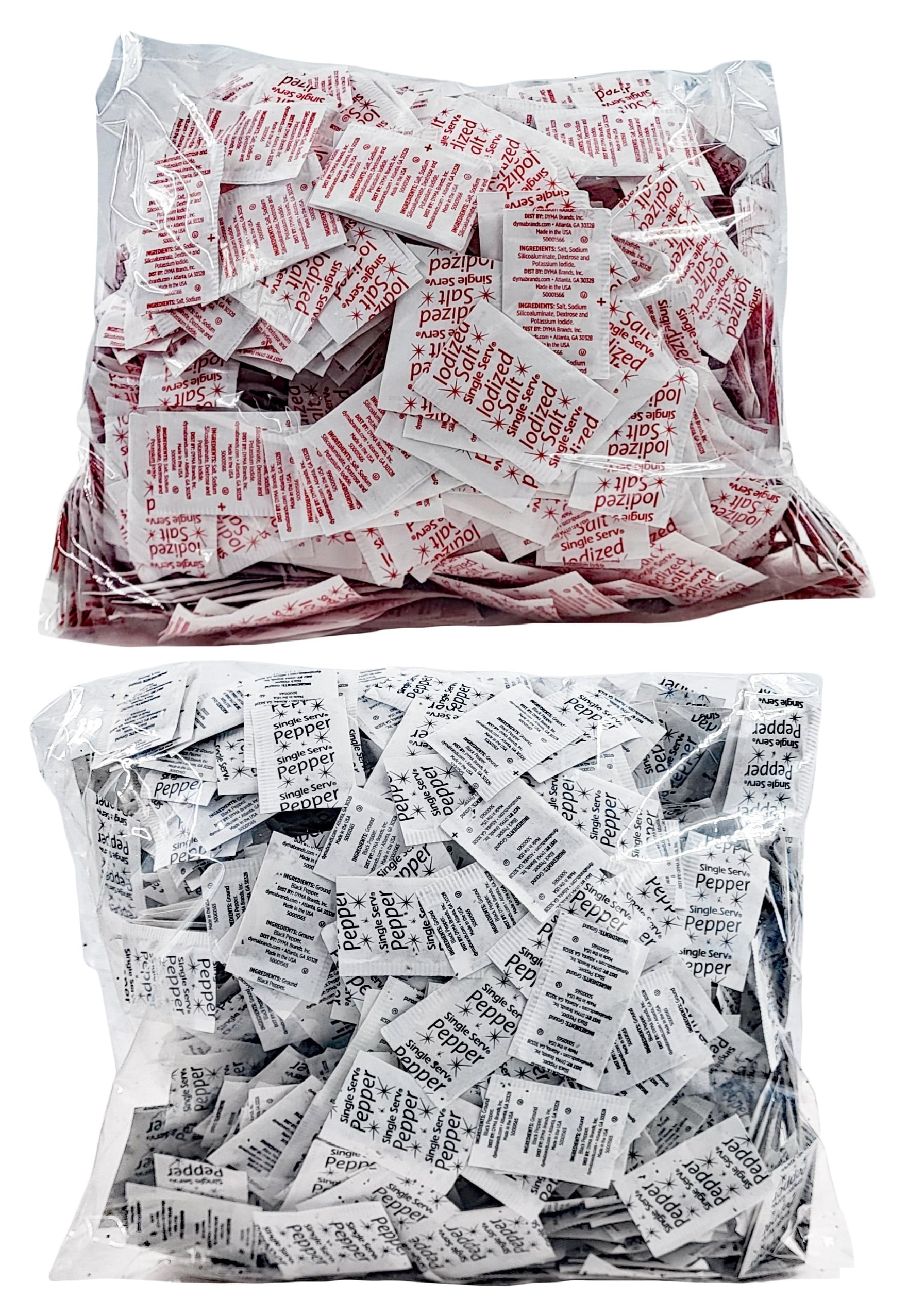 Gourmet Ground Black Pepper and Iodized Salt | Single Serve Packets ...