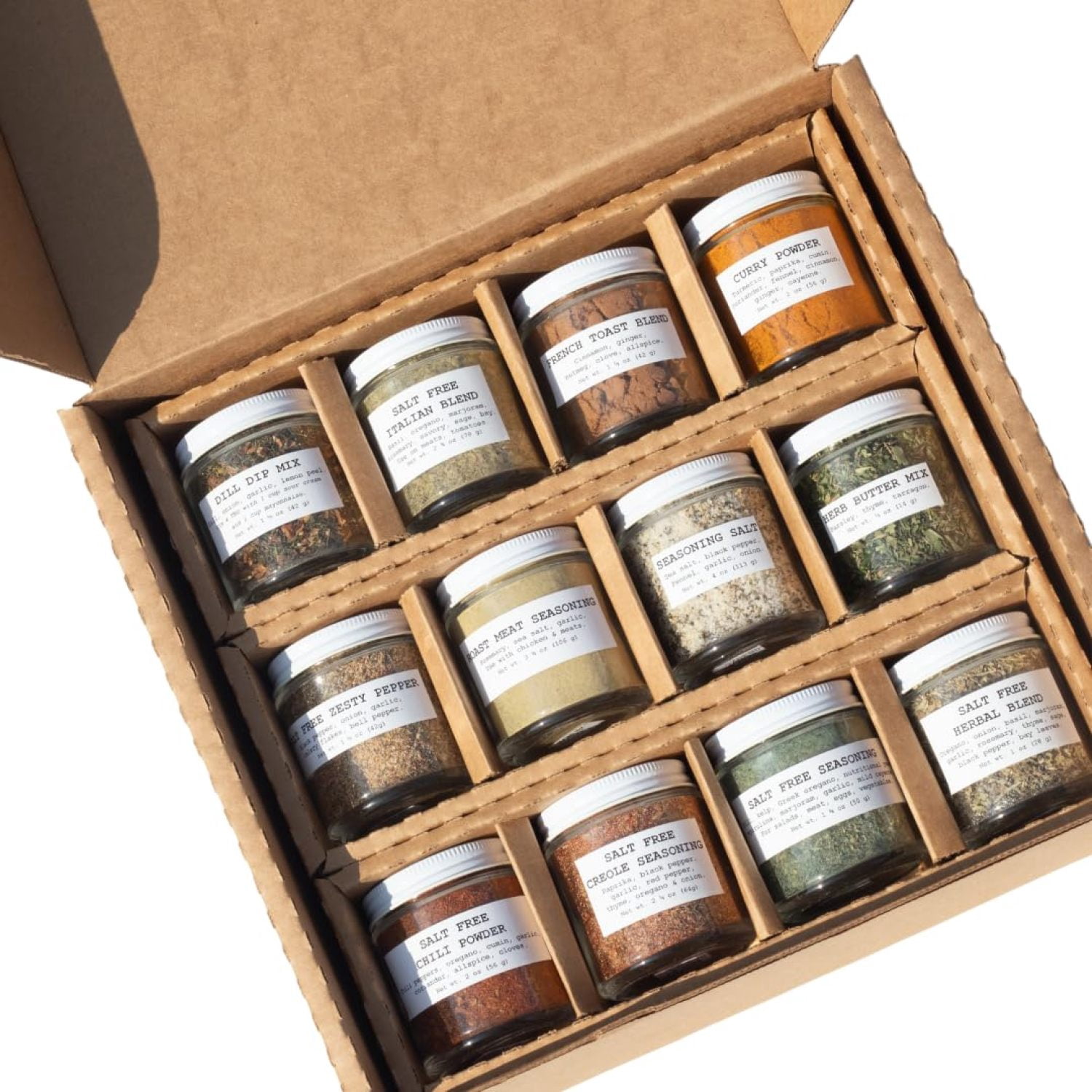 Gourmet Herb & Spice Mix Gift Set - Spice Cabinet in a Box - 12 Pack ...