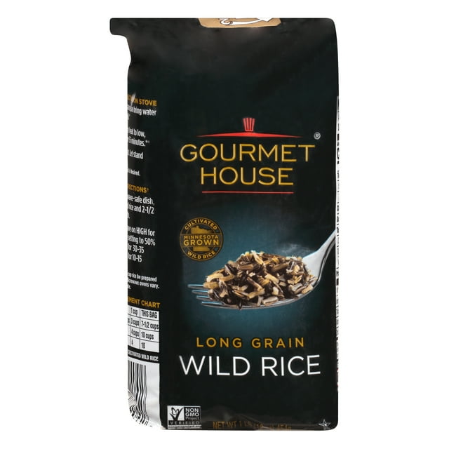 Gourmet House Cultivated Rice, Long Grain Wild Rice, 1 lb Bag - Walmart.com