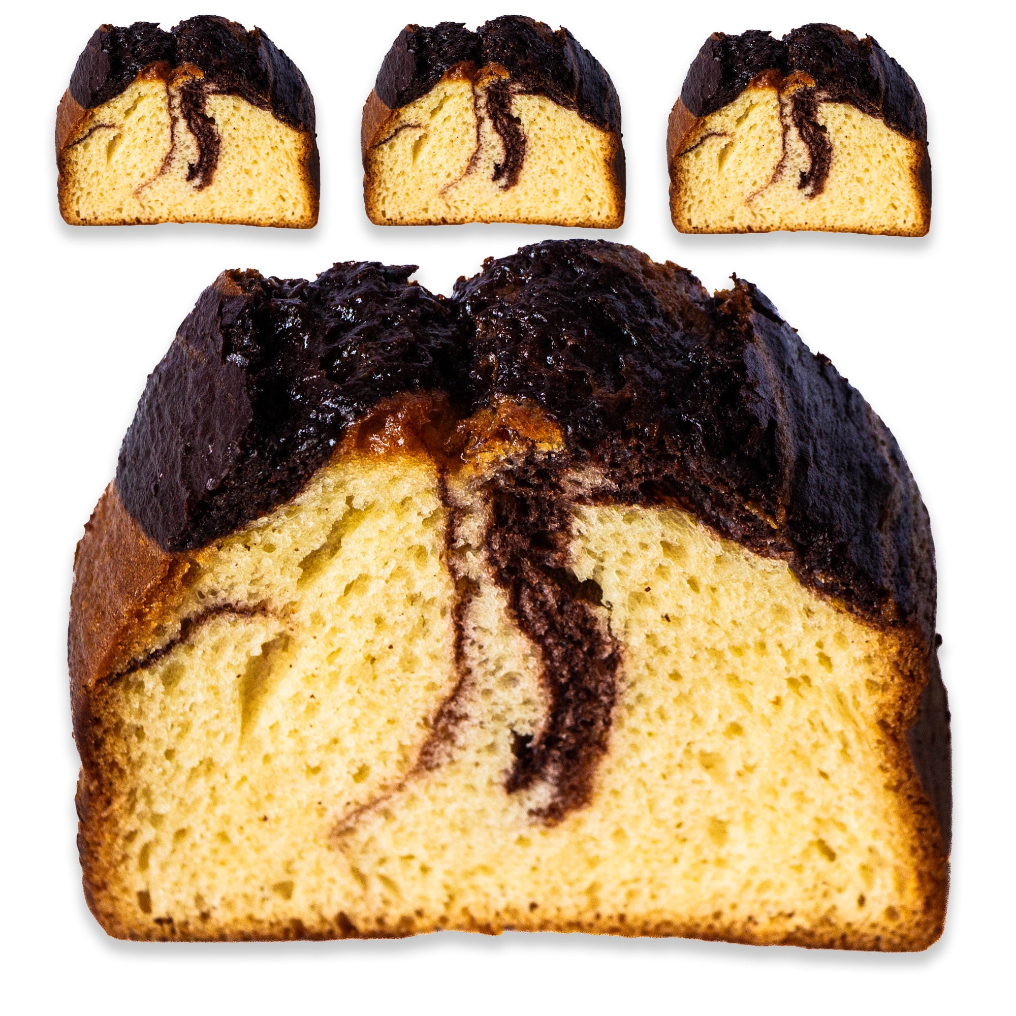 Gourmet Marble Pound Cake (4, 4oz cakes) - Individually Wrapped - Moist ...