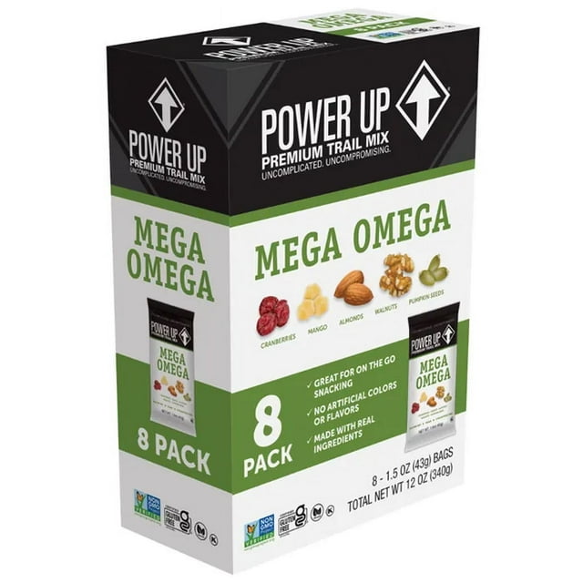 Power Up - 8ct Bag, 1.5oz Packs - Mega Omega - Walmart.com